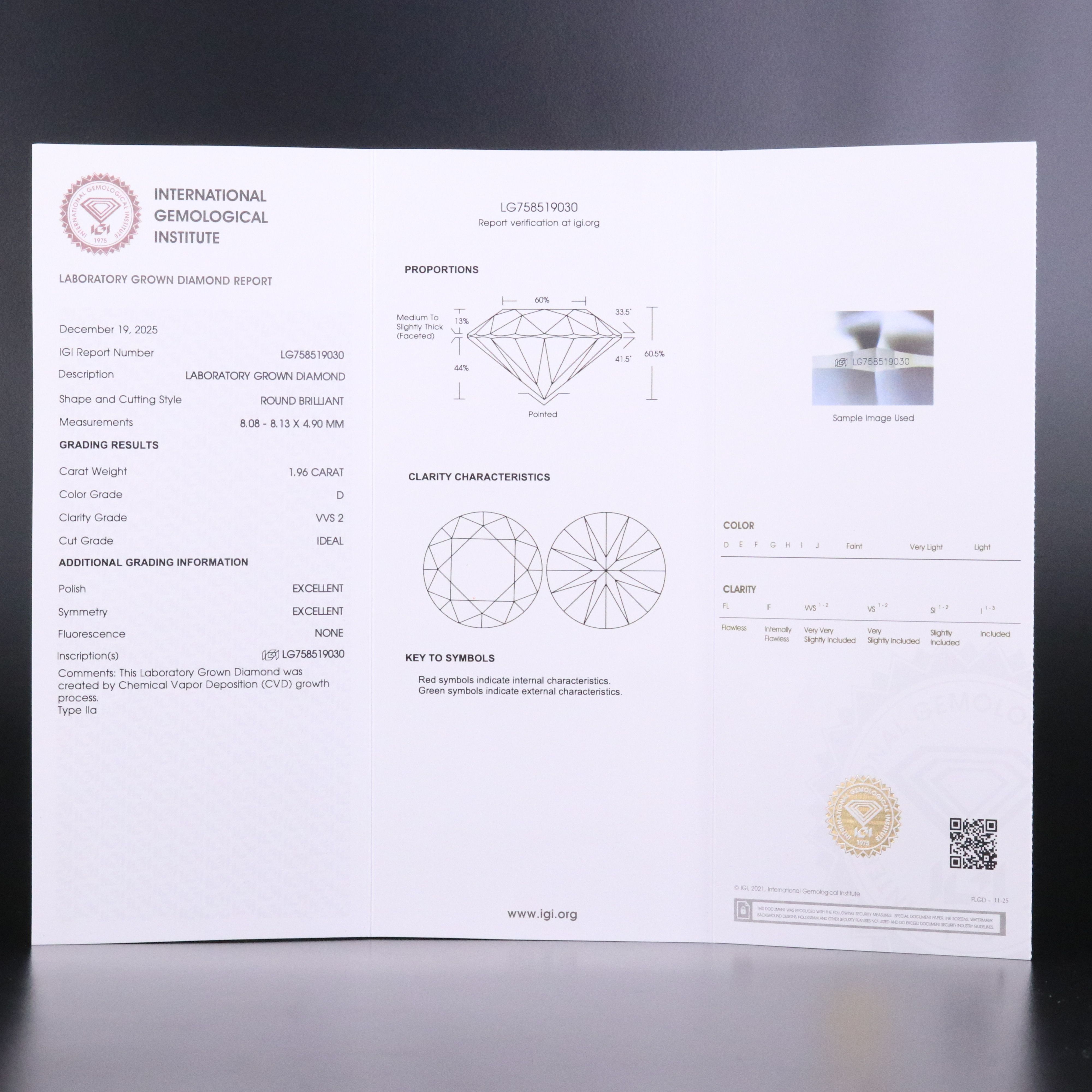 18K 1.96 CT Lab Grown Diamond Solitaire Ring with IGI Report | EBTH