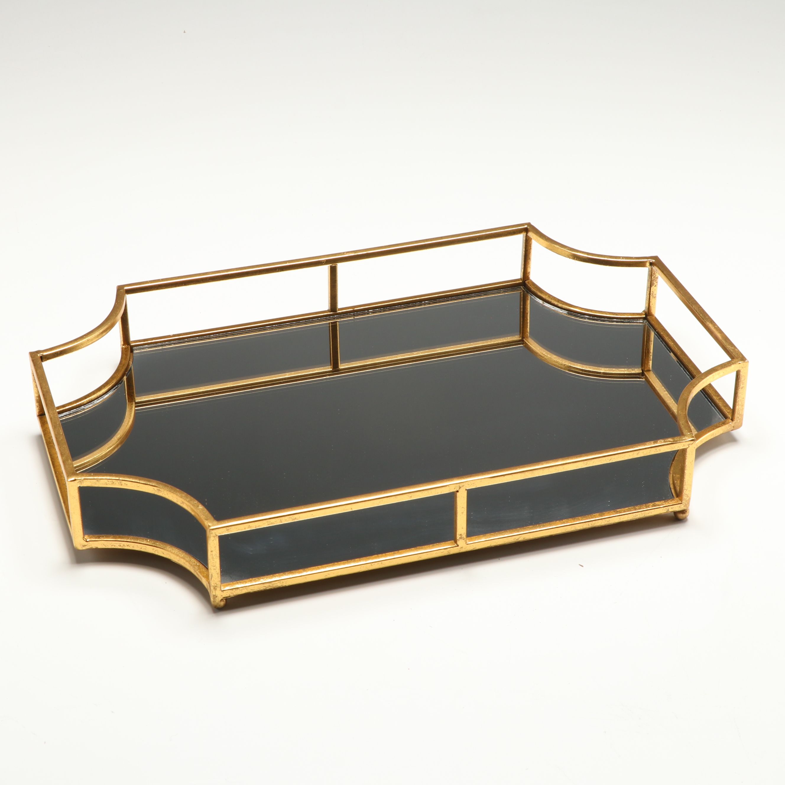 Hollywood Regency Style Tray with Neoclassical Style Compote and Box | EBTH