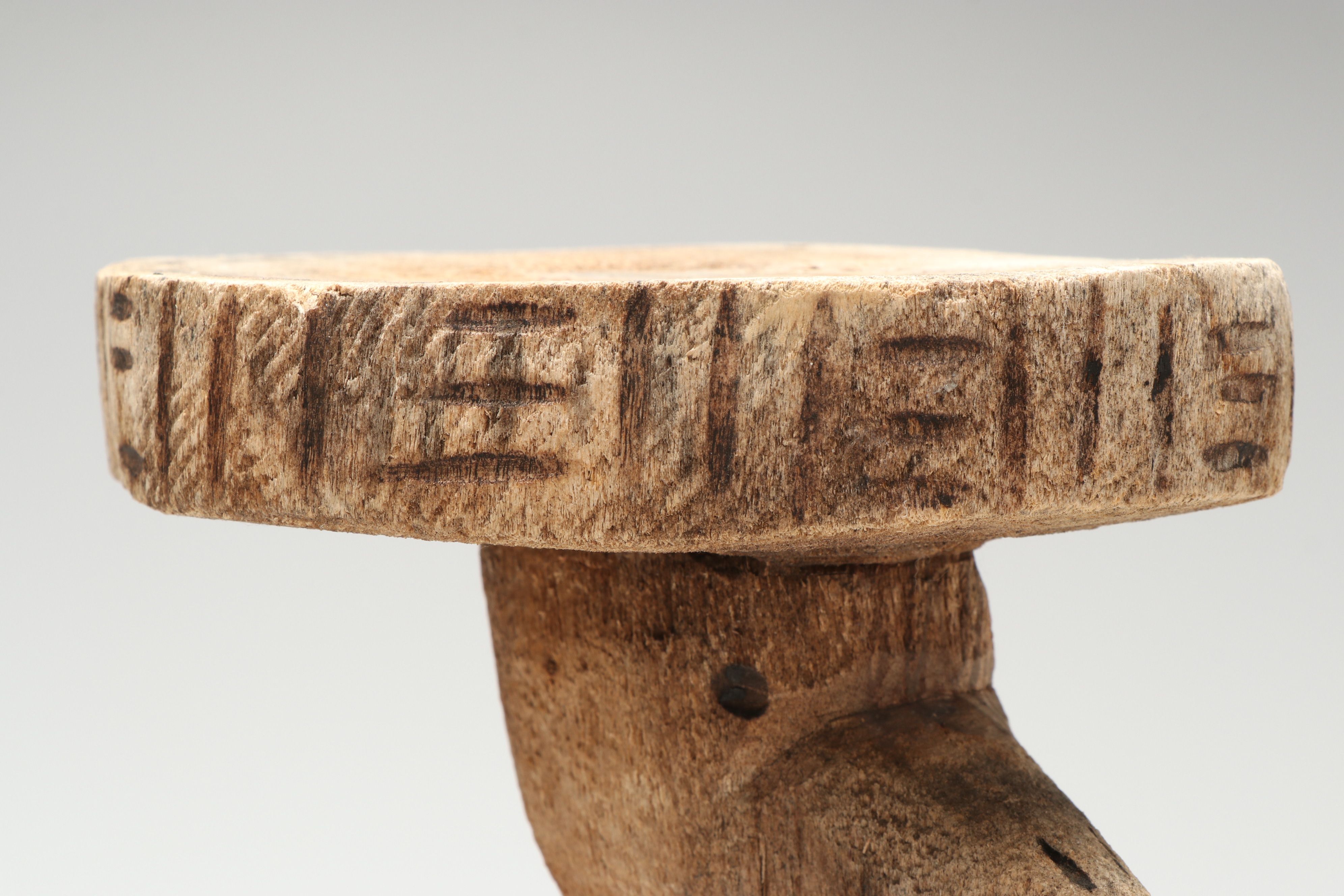Southern African Ethnographic Hand-Carved Wood Bird Stool | EBTH
