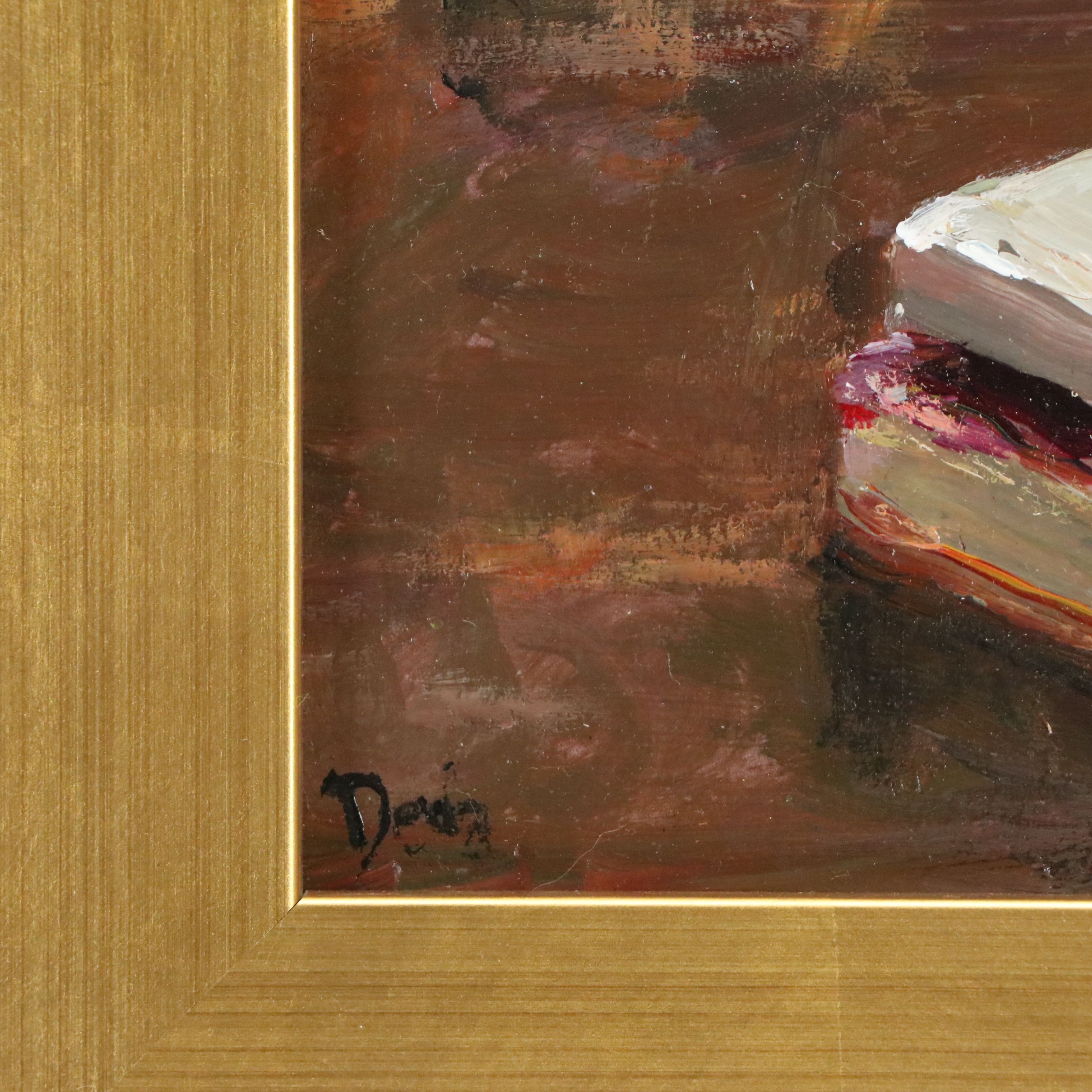 Adam Deda Dog Portrait Oil Painting "Kitchen Temptations," 21st Century ...
