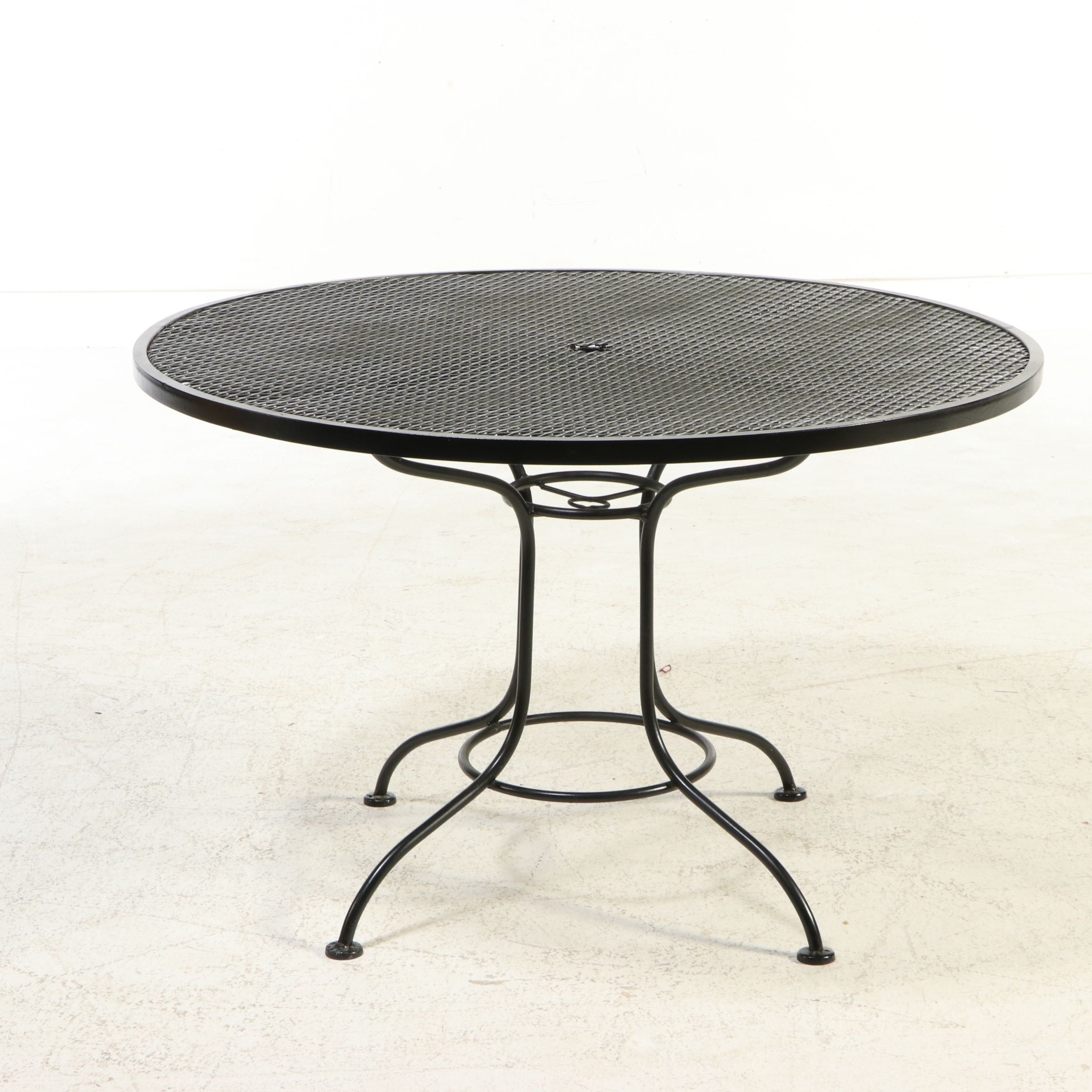 Tempestini for Salterini MCM Wrought Iron Patio Dining Table with ...
