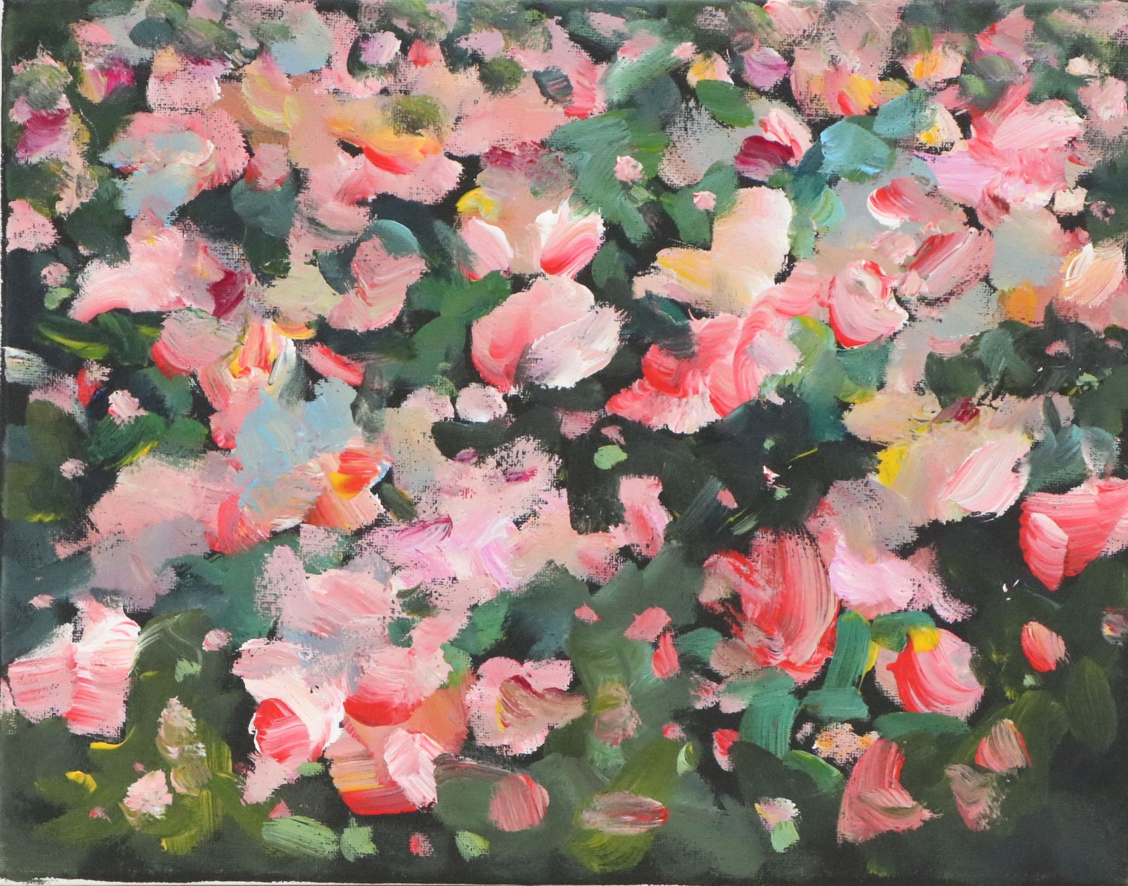Leif Janek Abstract Acrylic Painting "Roses," 21st Century | EBTH