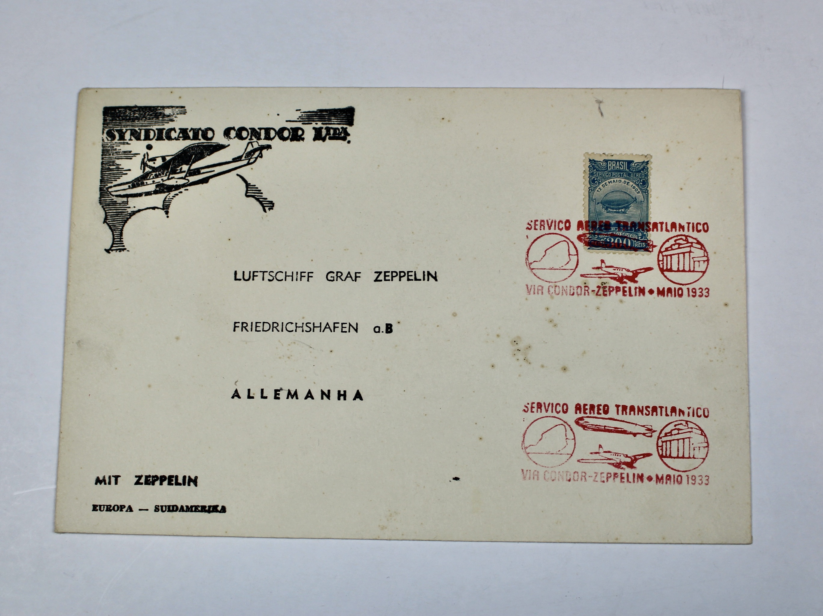 Large Condor Graf Zeppelin 1933 Postal Cover | EBTH
