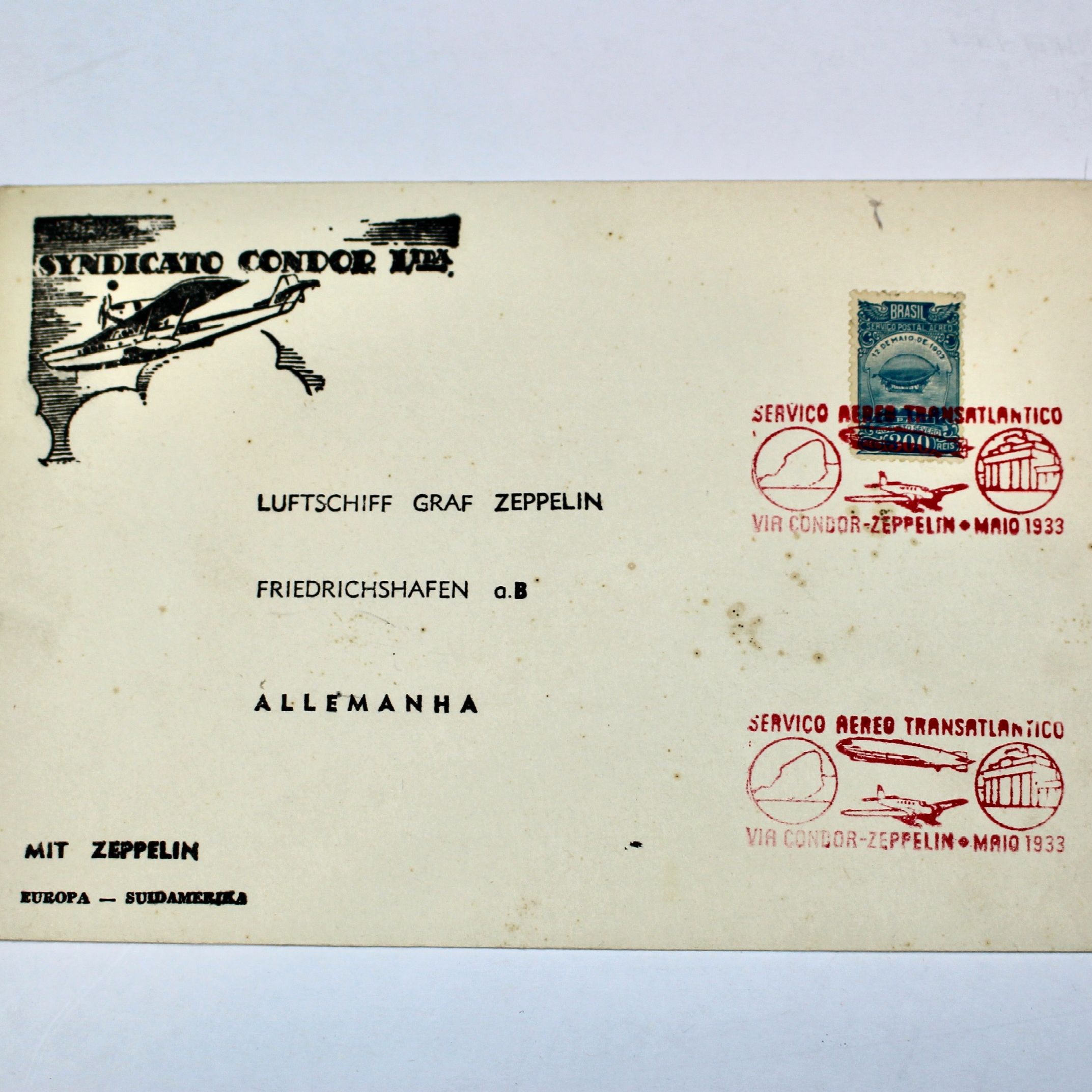 Large Condor Graf Zeppelin 1933 Postal Cover | EBTH