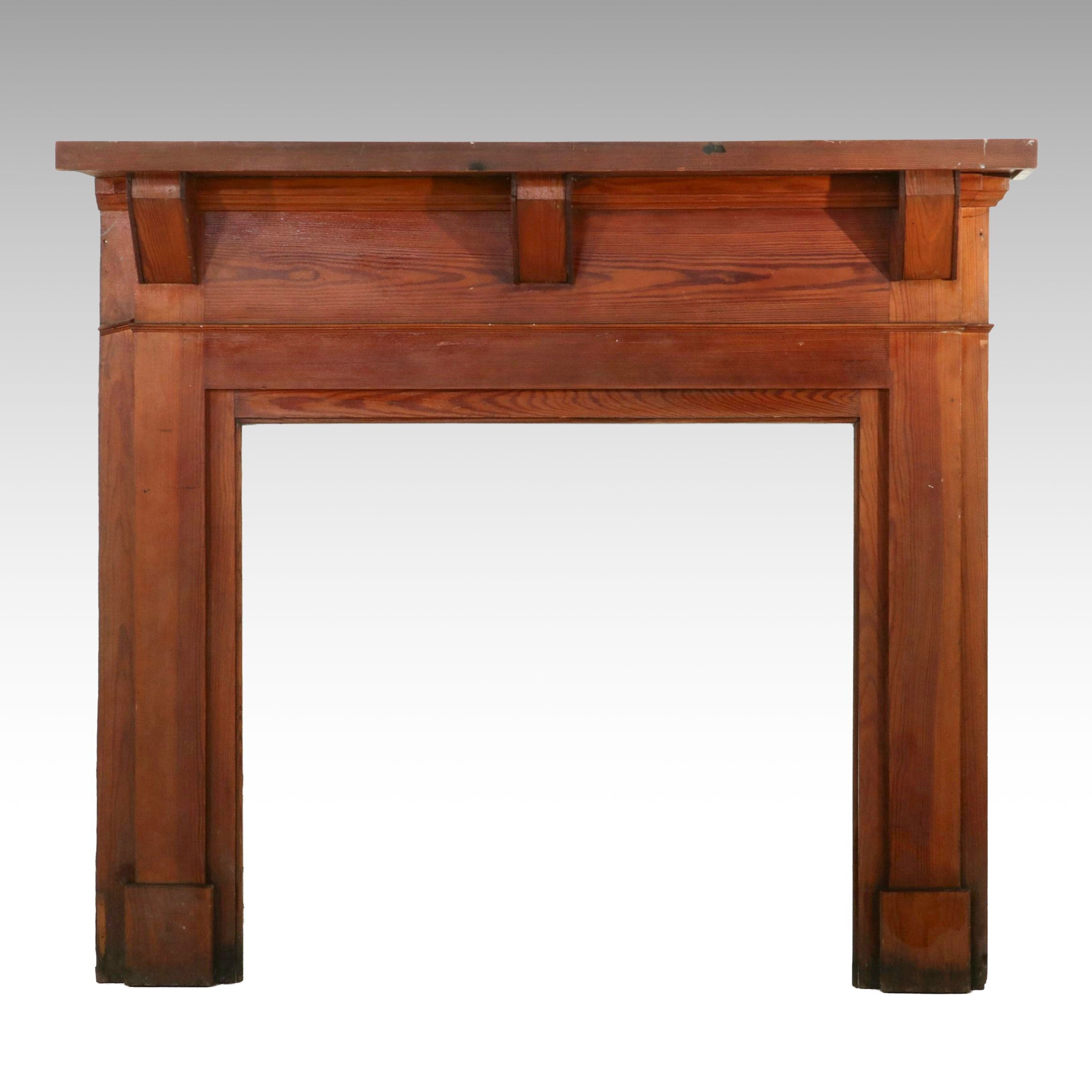 Arts and Crafts Style Wooden Fireplace Mantel, Early 20th Century | EBTH