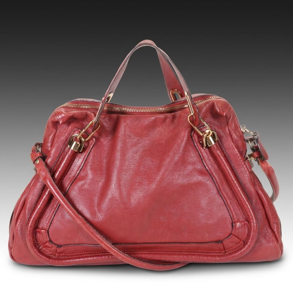 Chloé Paraty Two-Way Bag in Red Grained Leather | EBTH