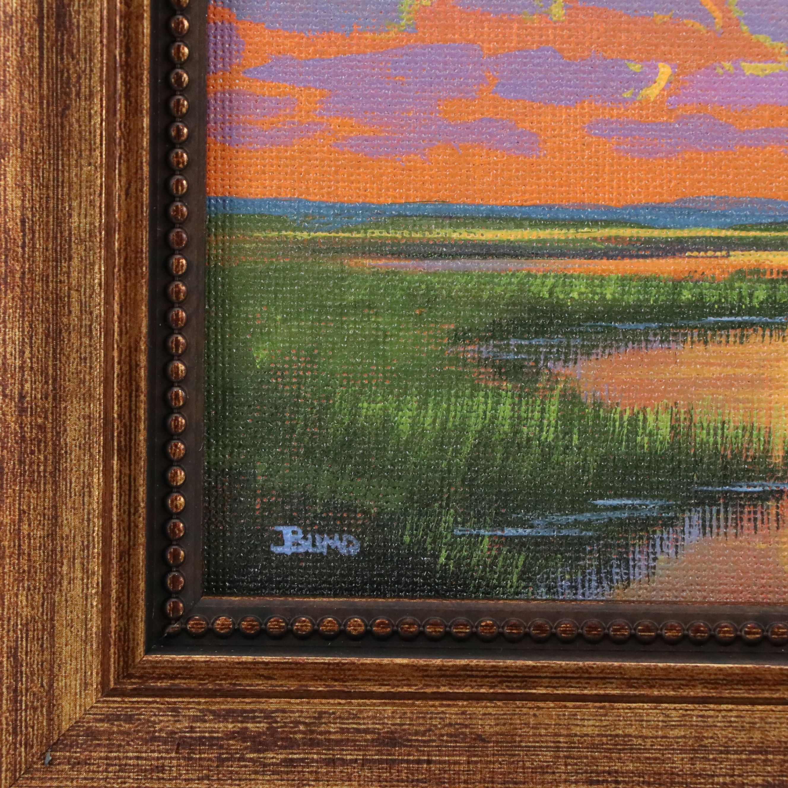 Douglas "Bumo" Johnpeer Marsh Landscape Acrylic Painting, Circa 2026 | EBTH