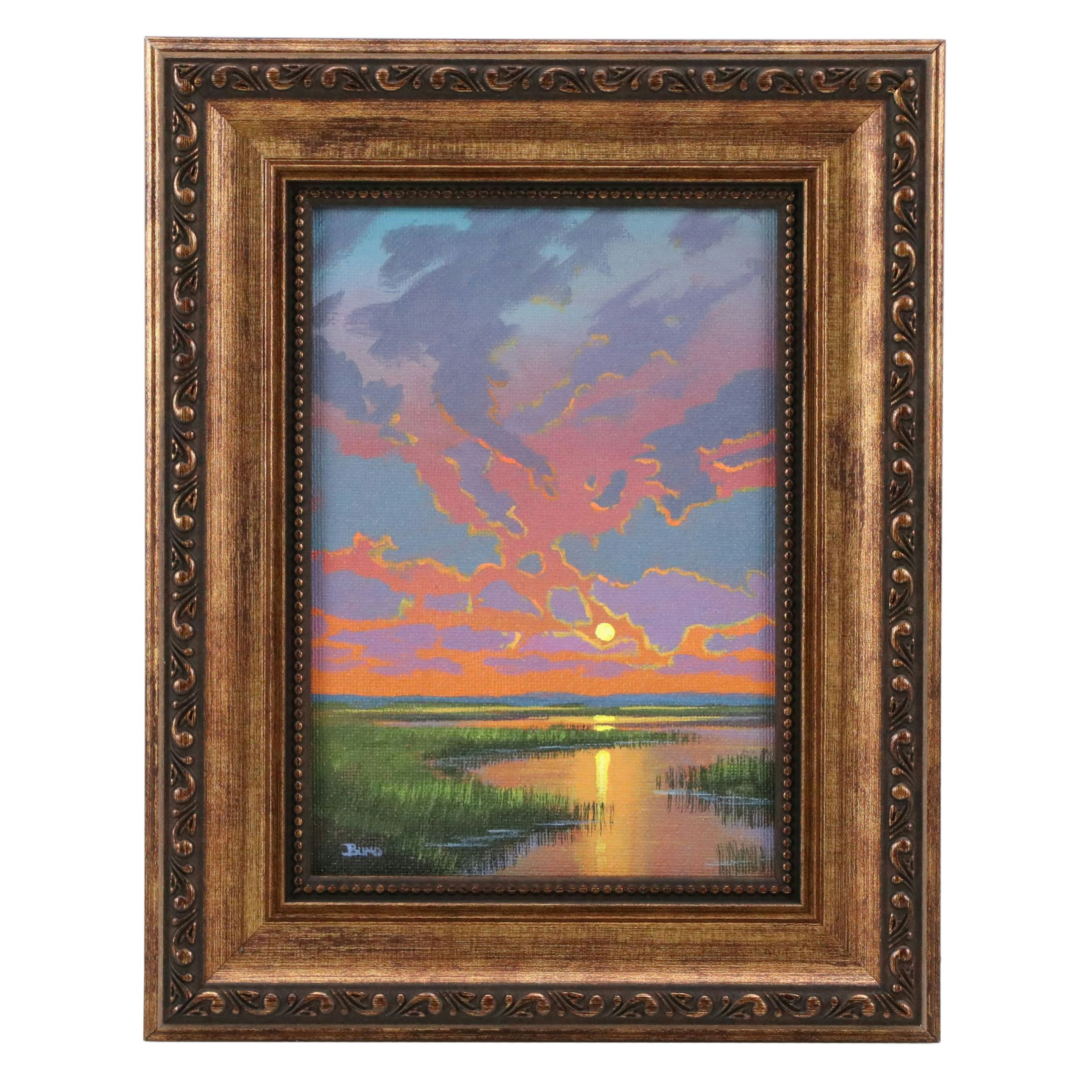 Douglas "Bumo" Johnpeer Marsh Landscape Acrylic Painting, Circa 2026 | EBTH