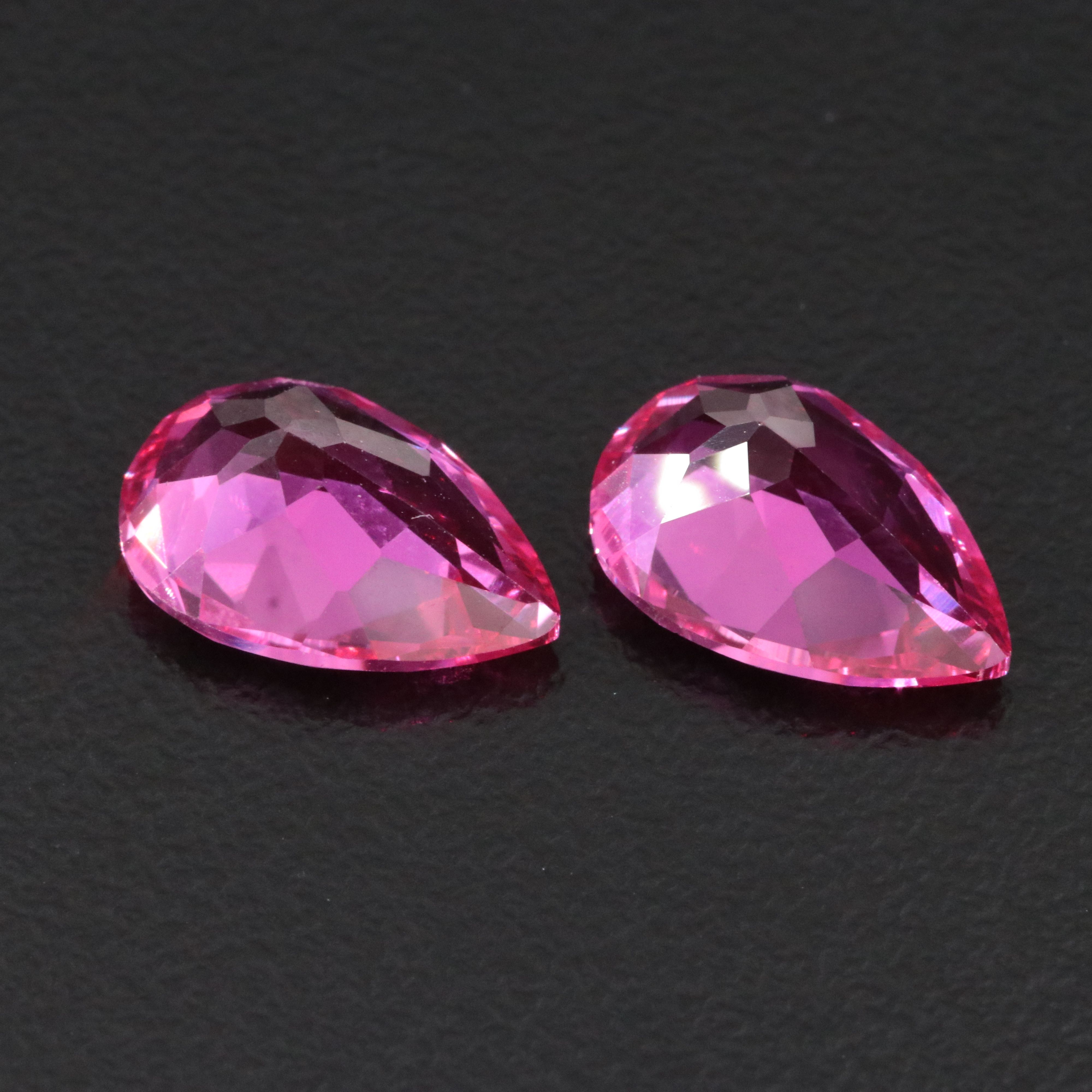 Loose 7.80 CTW Lab Grown Pink Sapphire Matching Pair | EBTH