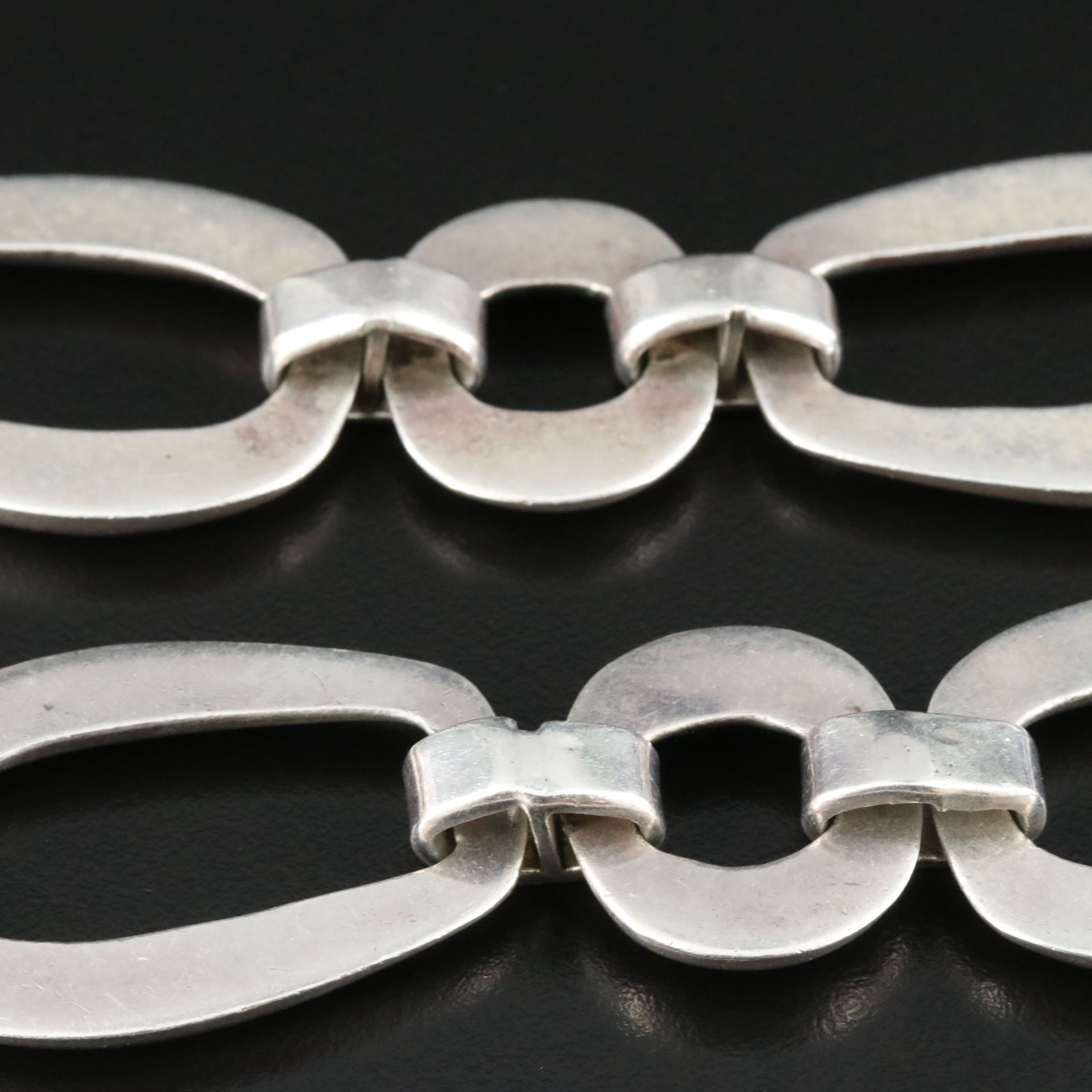 Mexican Modernist Sterling Mixed Link Necklace | EBTH