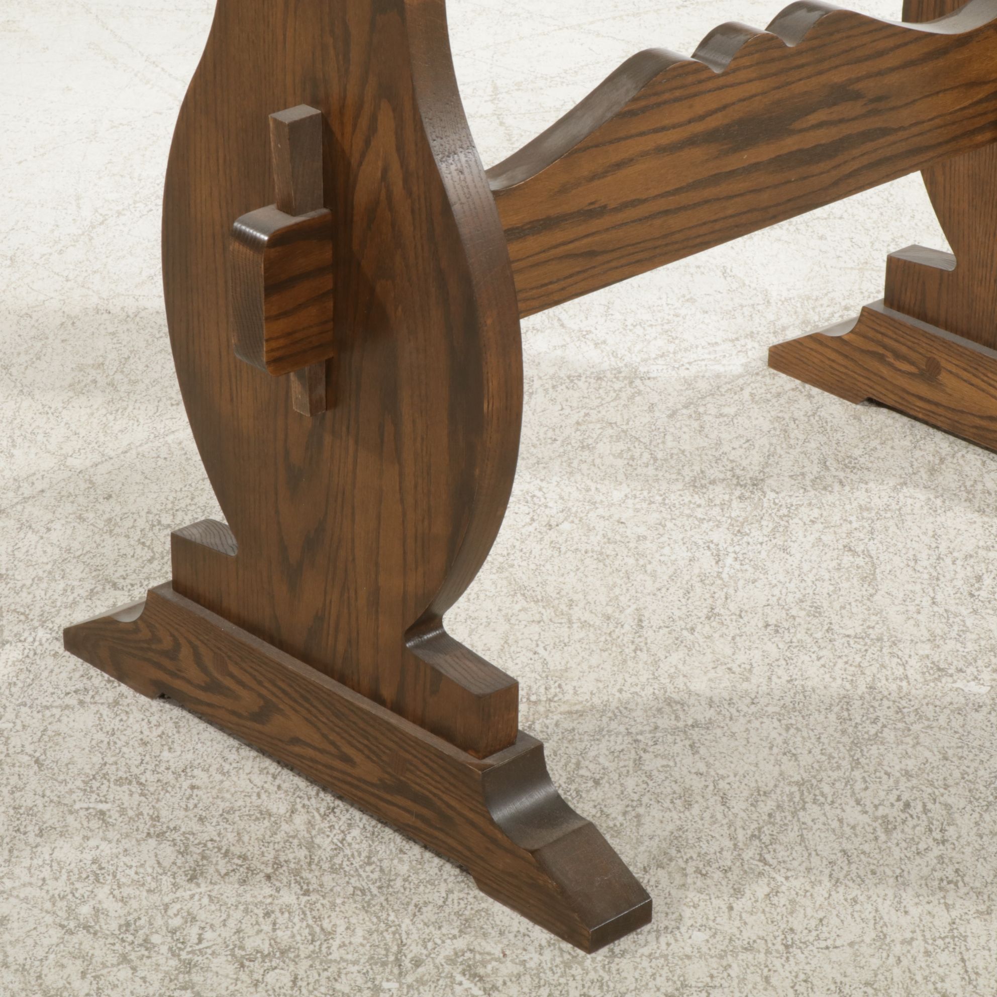 Oak High Top Trestle Table | EBTH