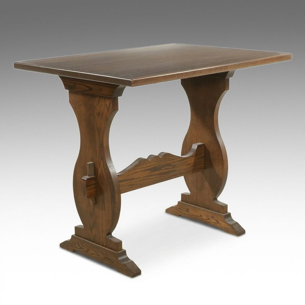 Oak High Top Trestle Table | EBTH