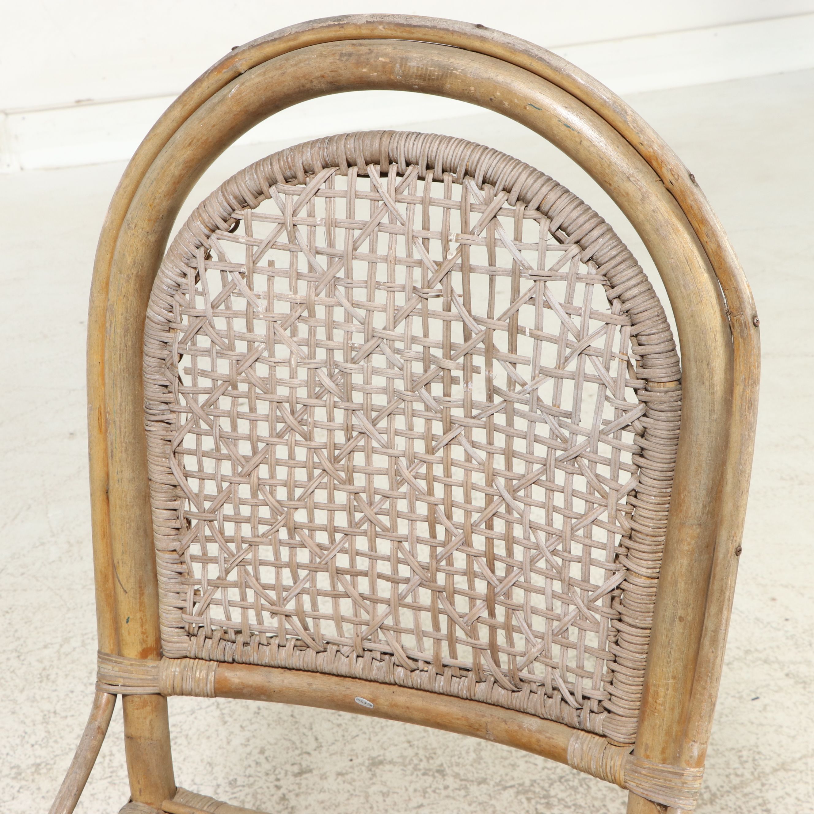 Bentwood and Cane Glass Top Table and Chair Set | EBTH
