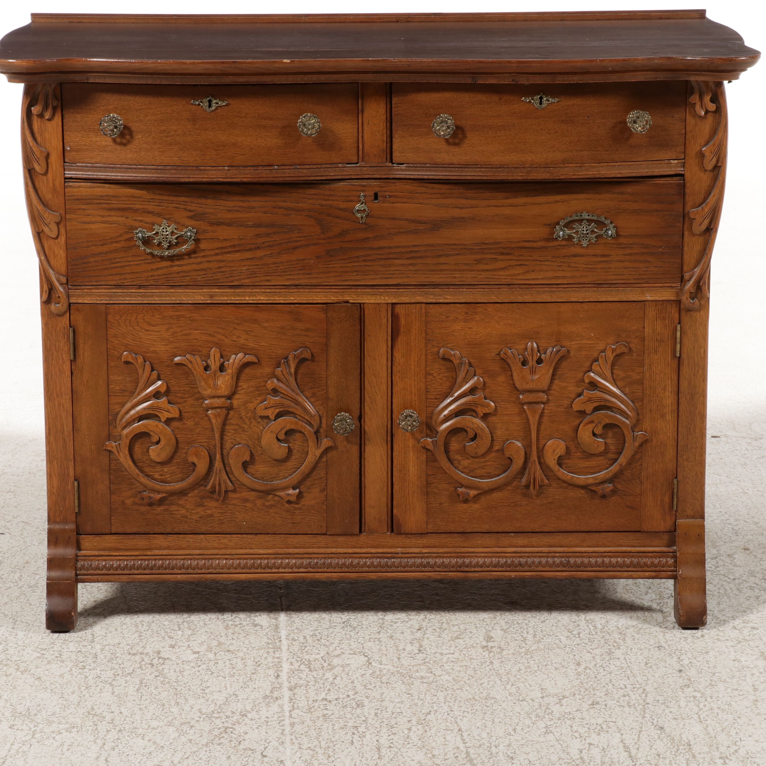 American Renaissance Revival Style Wooden Commode, Late 19th Century | EBTH