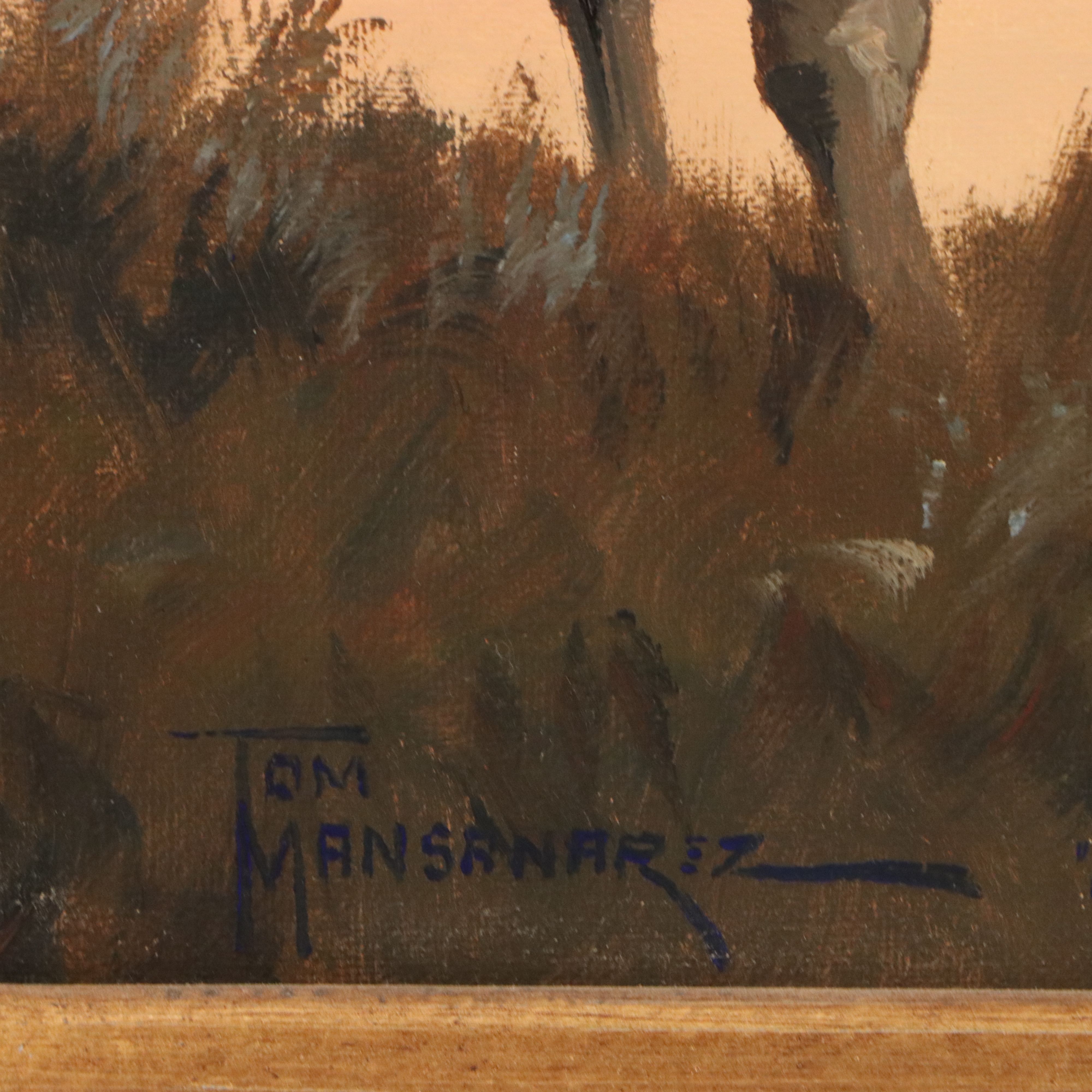 Tom Mansanarez Oil Painting of Bison, 2007 | EBTH