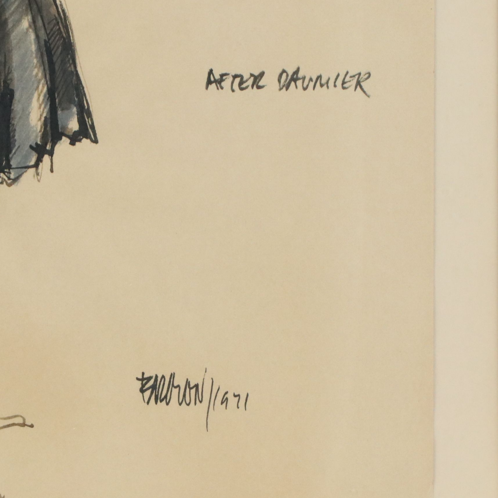 Lewis Brown Gouache Theatrical Costume Sketch for "The Italian Straw ...