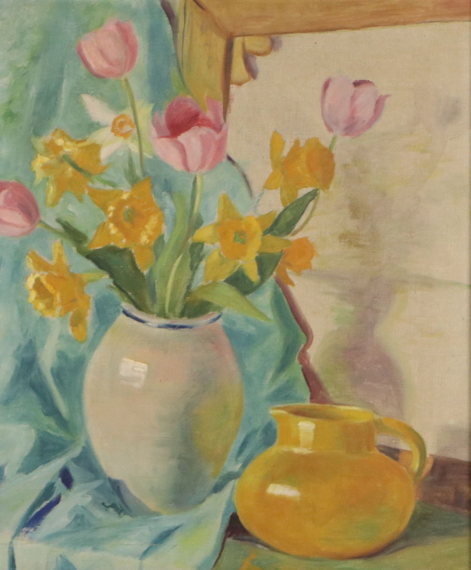 Floral Still Life Oil Painting, Circa 1940 | EBTH