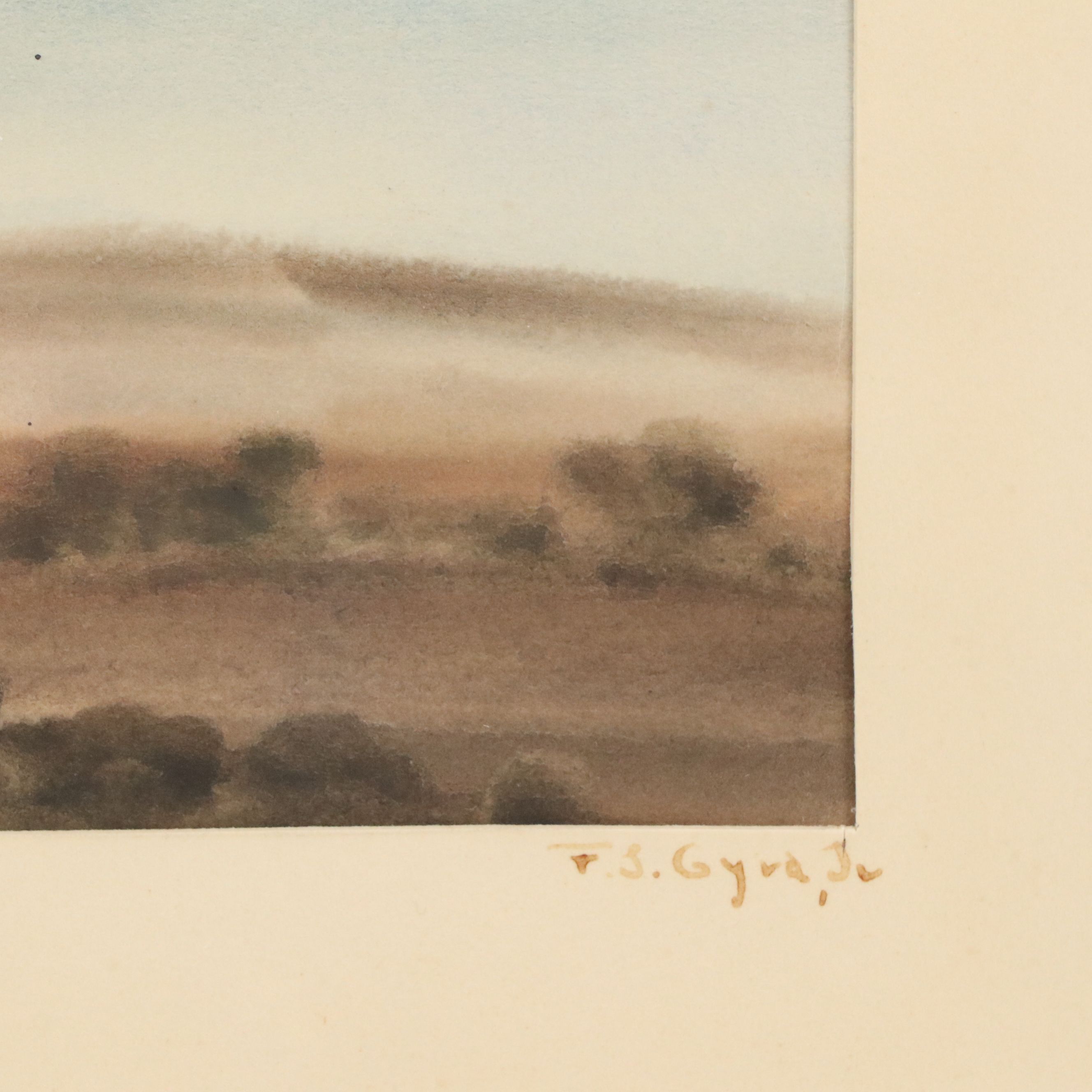Landscape Watercolor Painting "Cross-Country" | EBTH