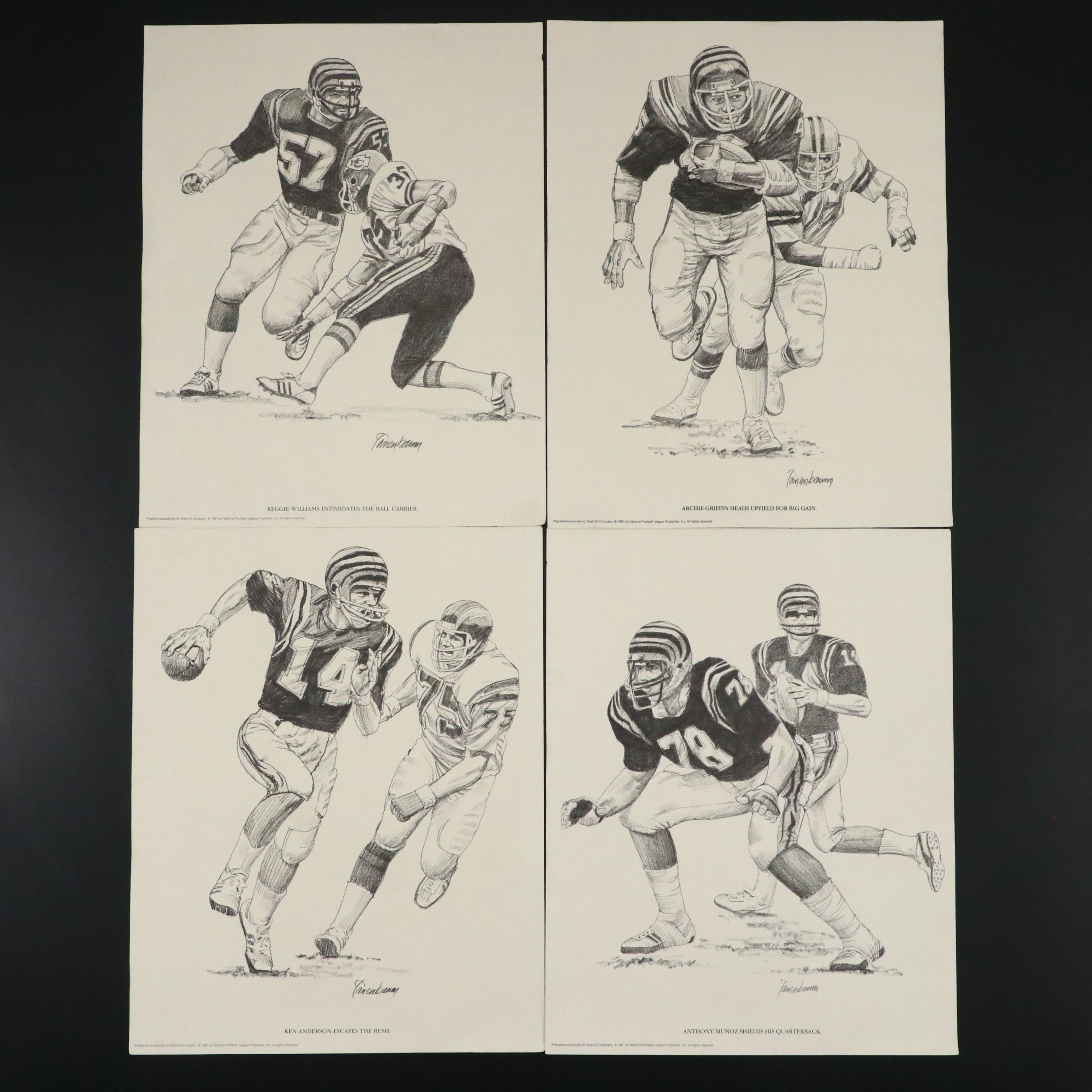 Robert Tanenbaum for Shell NFL Prints, 1980s | EBTH