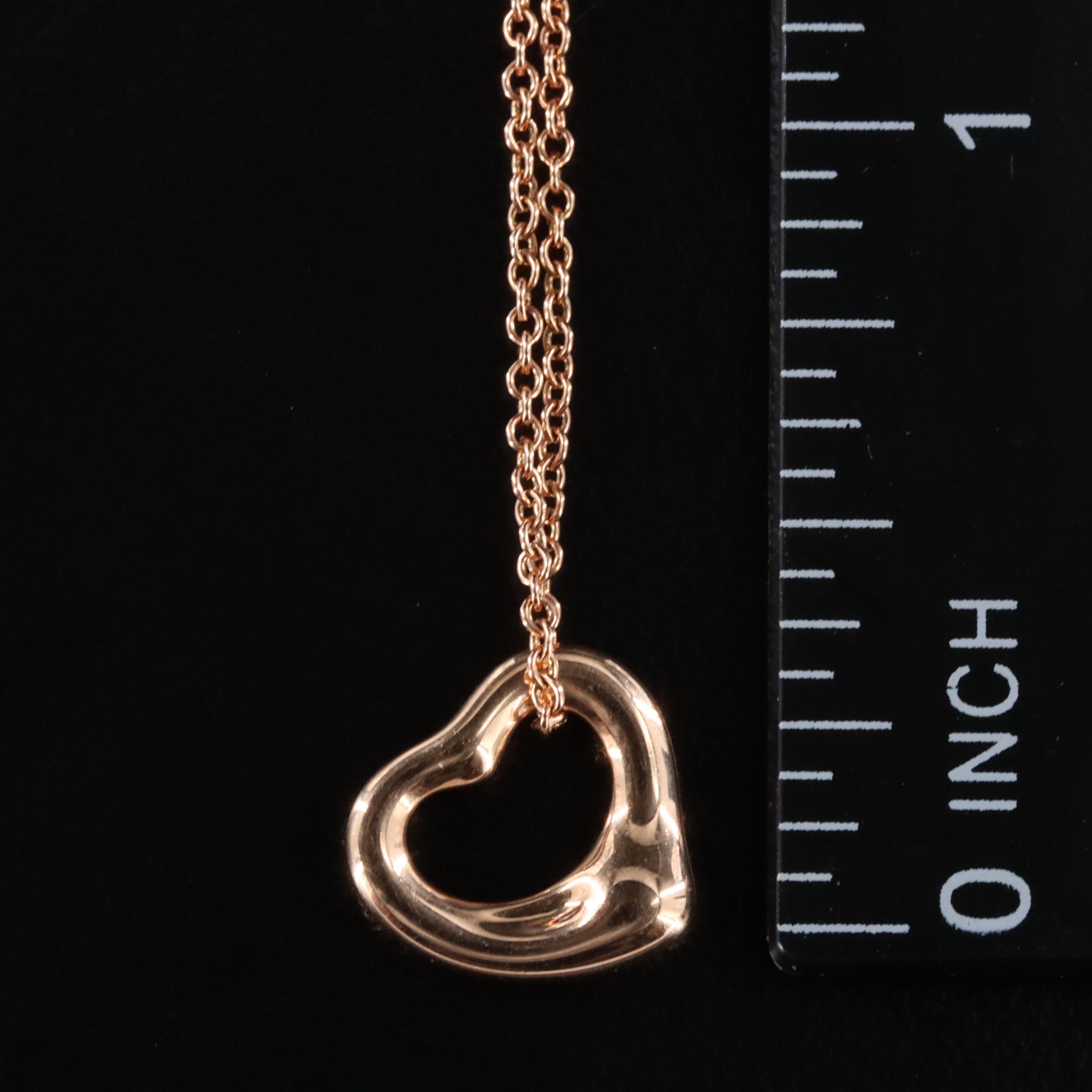 Elsa Peretti for Tiffany & Co. Open Heart 18K Rose Gold Pendant ...