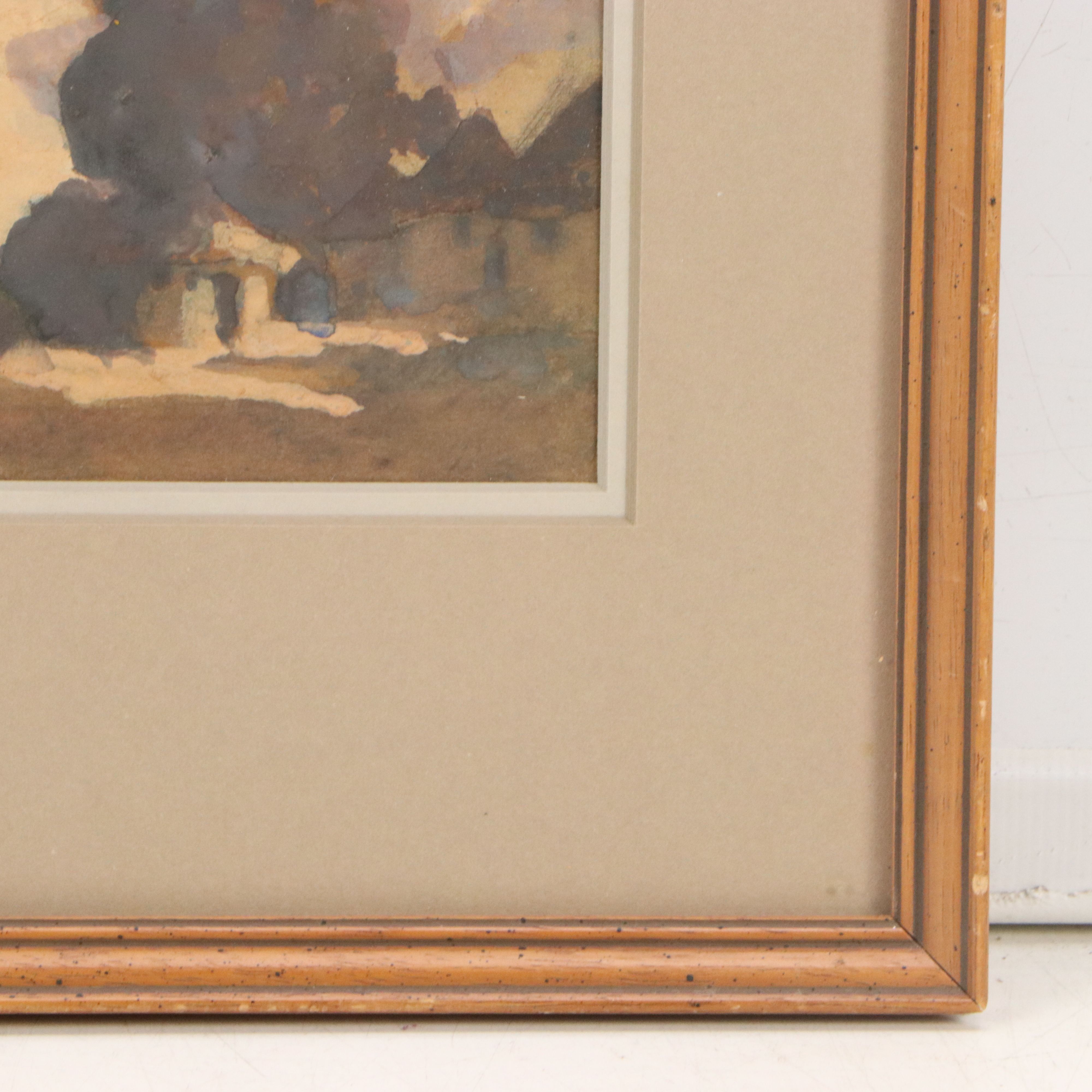 Watercolor Painting of Mountainous Landscape, Early 20th Century | EBTH