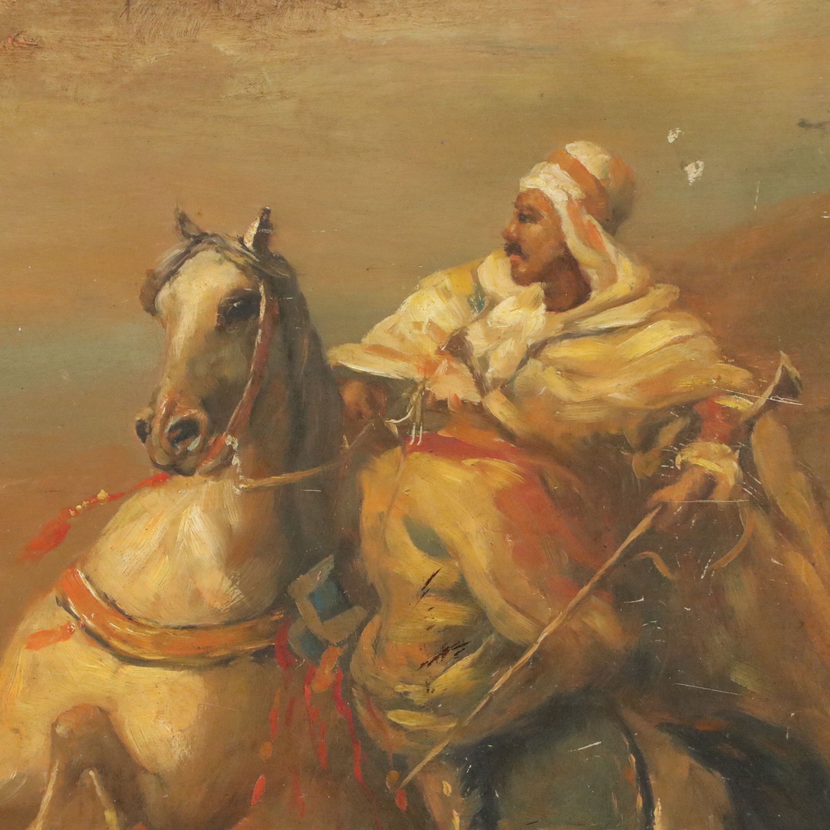 European School Oil Painting of Arab Horseman, Early 20th Century | EBTH
