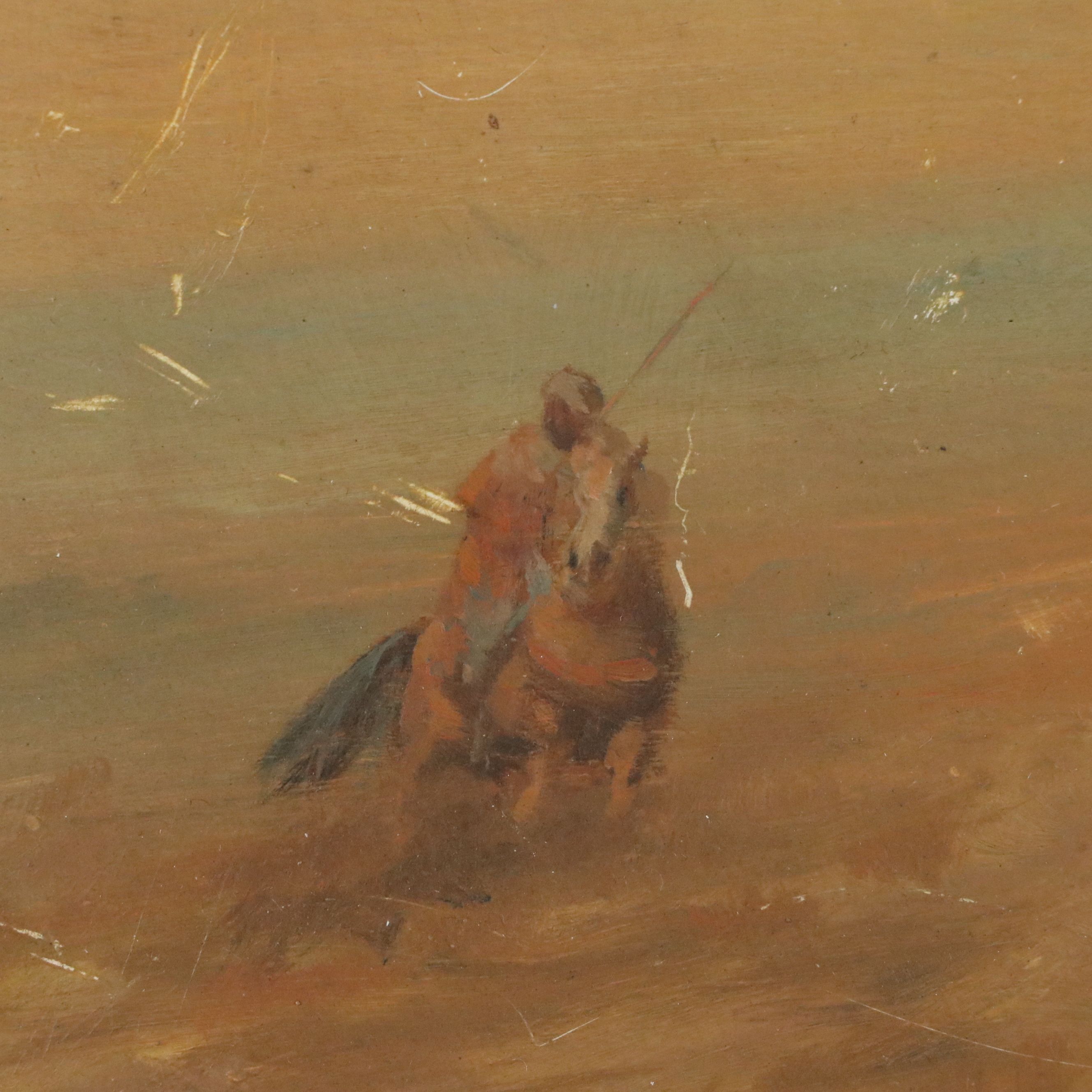 European School Oil Painting of Arab Horseman, Early 20th Century | EBTH