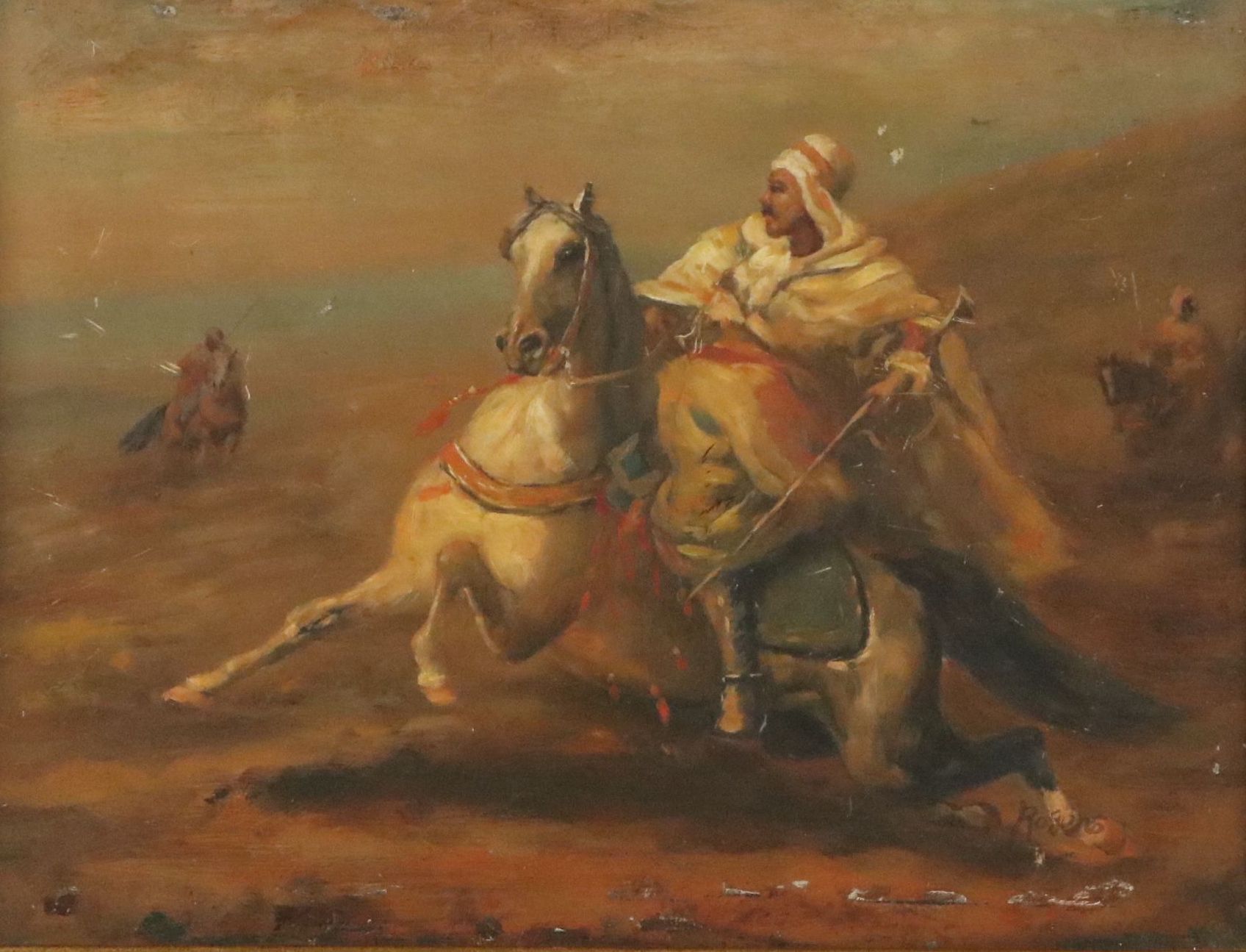 European School Oil Painting of Arab Horseman, Early 20th Century | EBTH