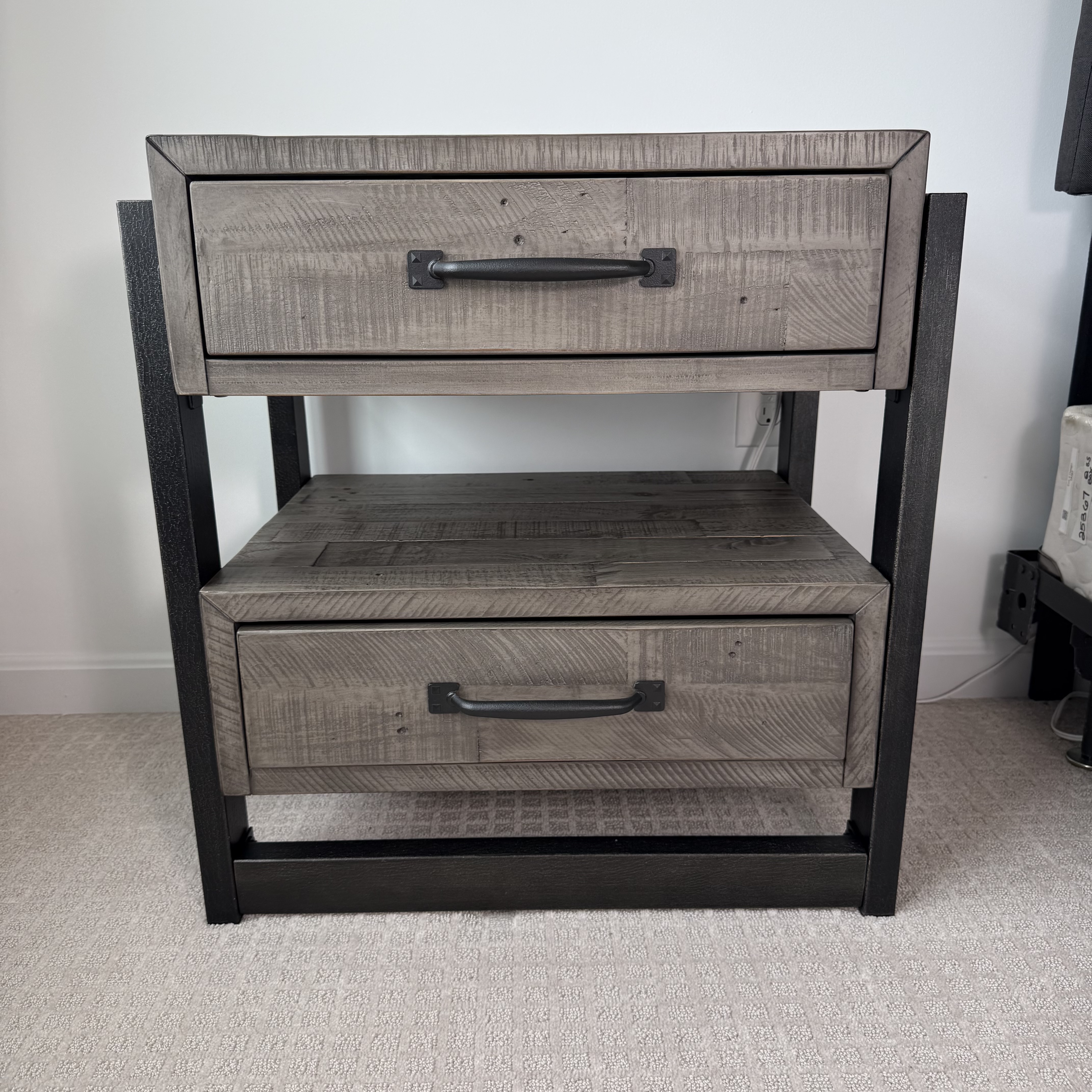 Pair of Ashley Furniture "Brennagan" Rustic Style Nightstands | EBTH