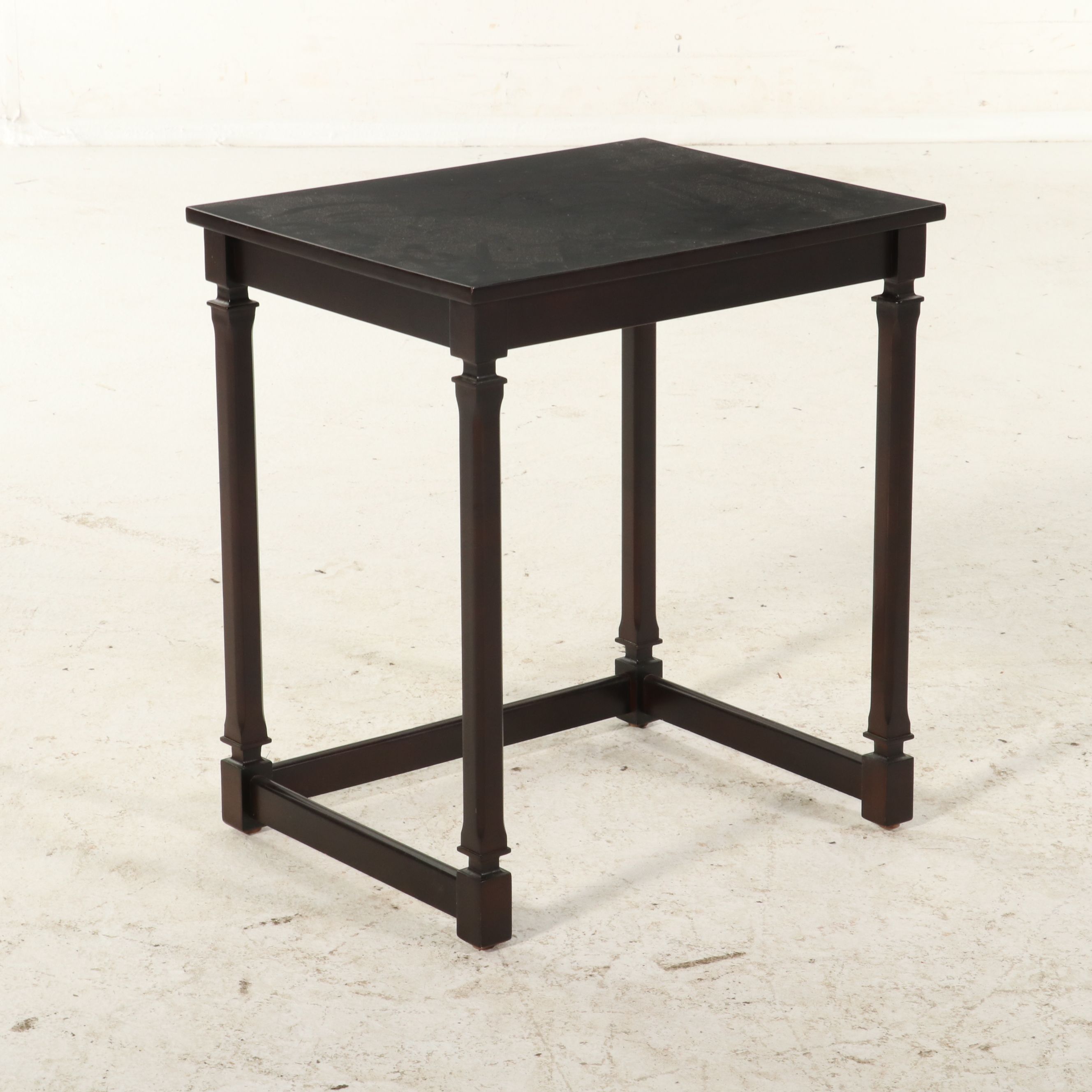 Contemporary Empire Style Ebonized Mahogany Nesting Tables, 21st ...