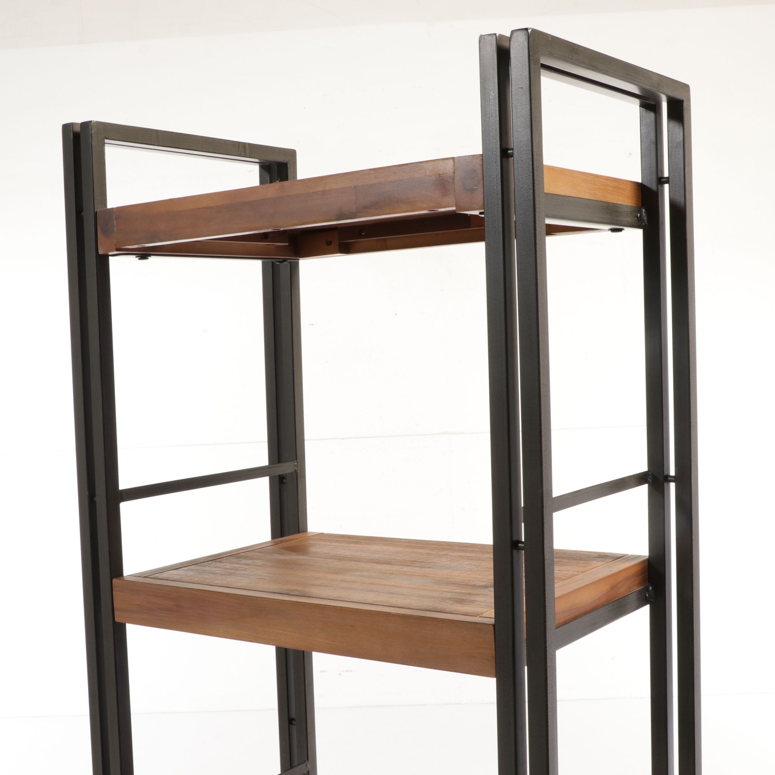 Industrial Style Contemporary Wood and Metal Bookcase | EBTH