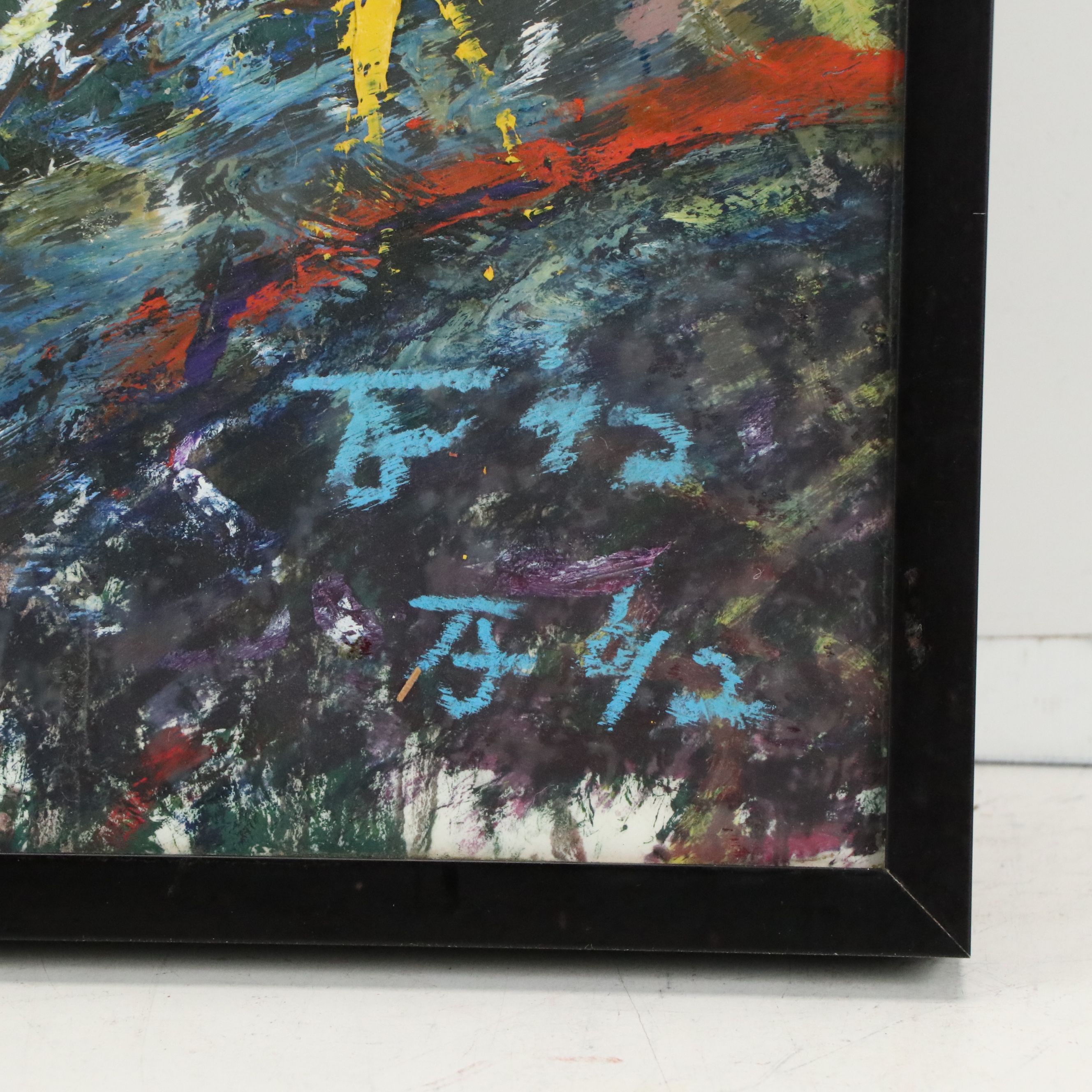 Abstracted Acrylic Painting of Airplanes, 1942 | EBTH