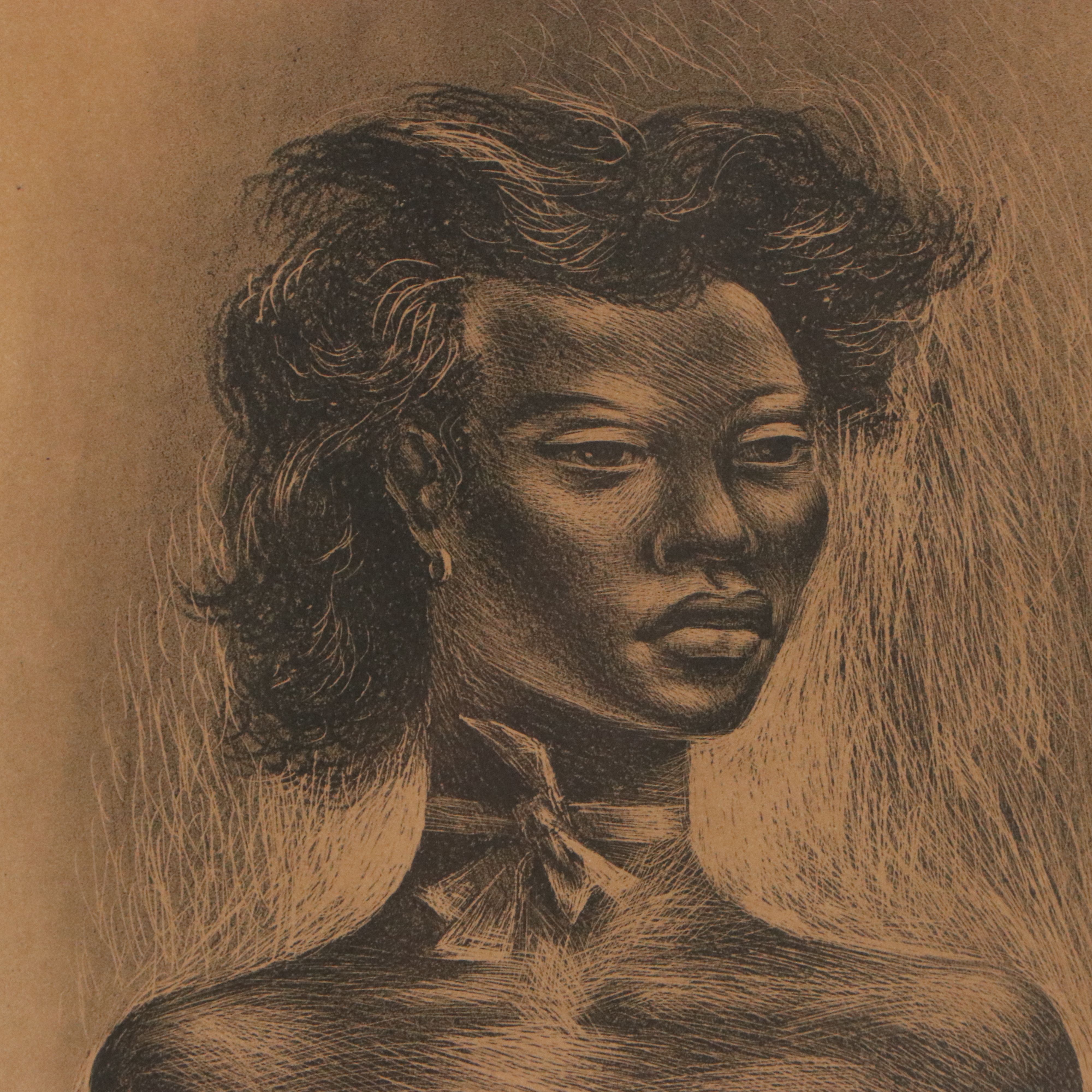 Fletcher Martin Lithograph "Glamour Girl," Circa 1940 | EBTH