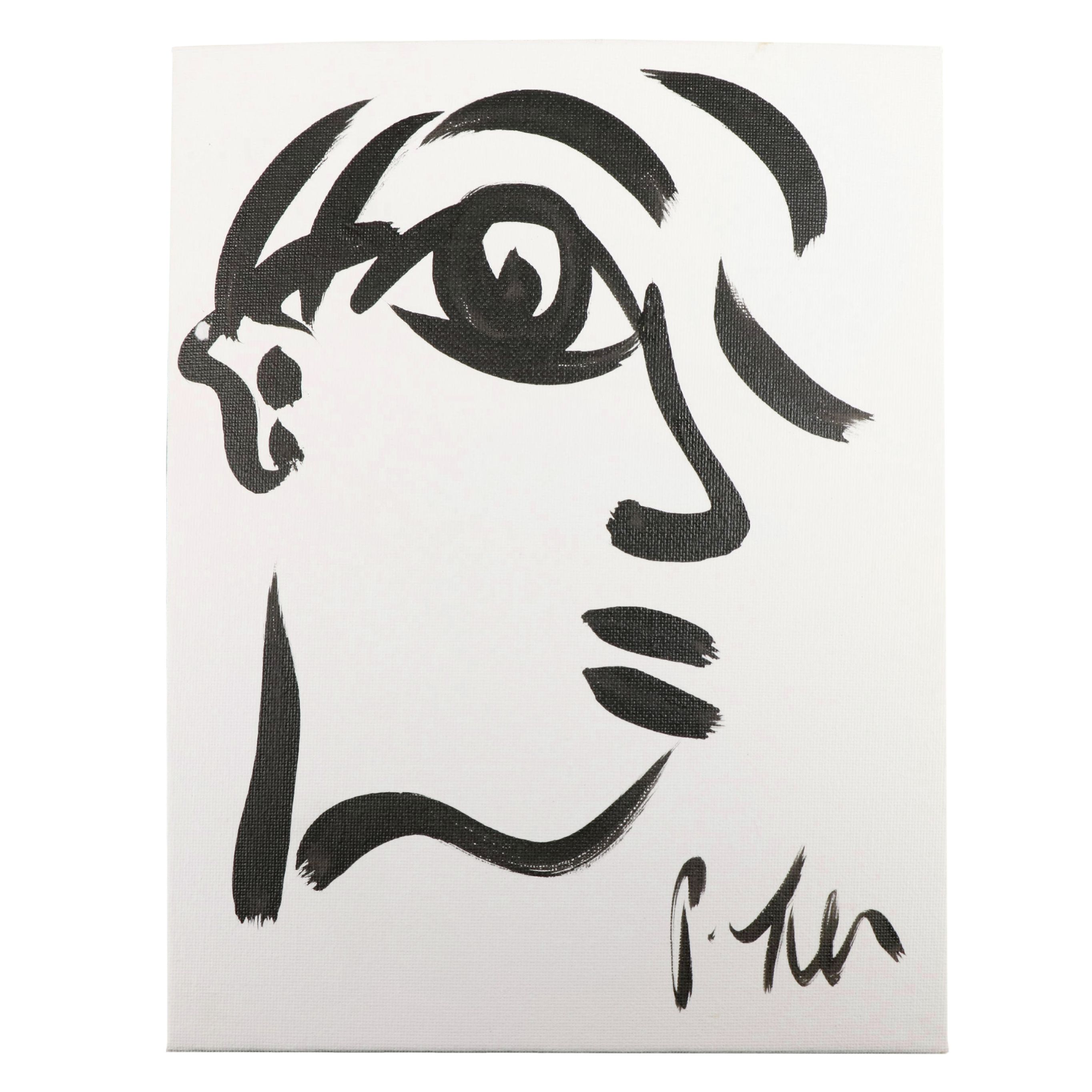 Peter Robert Keil Stylized Acrylic Portrait | EBTH