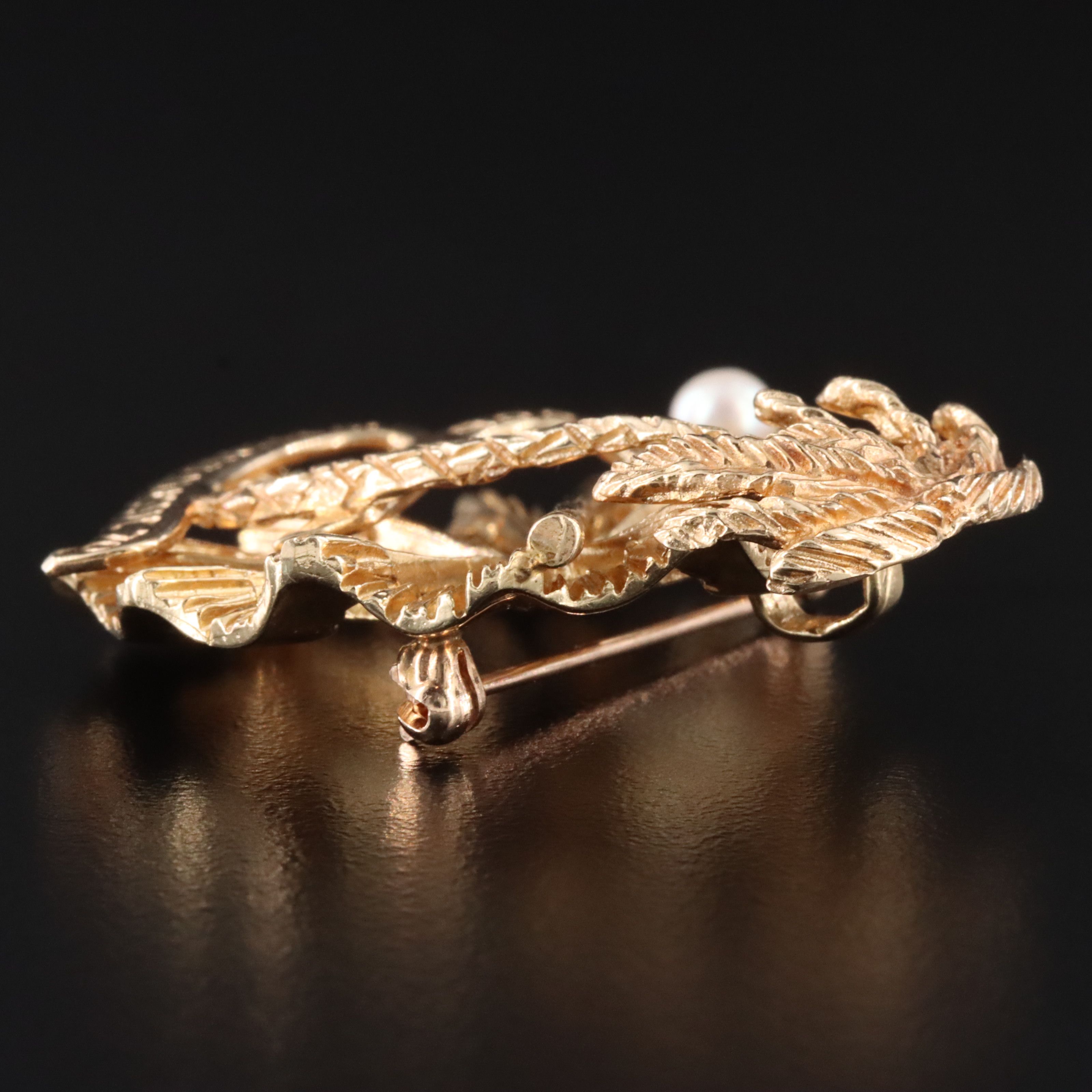 14K Pearl Bob Hope 1970 Desert Classic Commemorative Converter Brooch ...