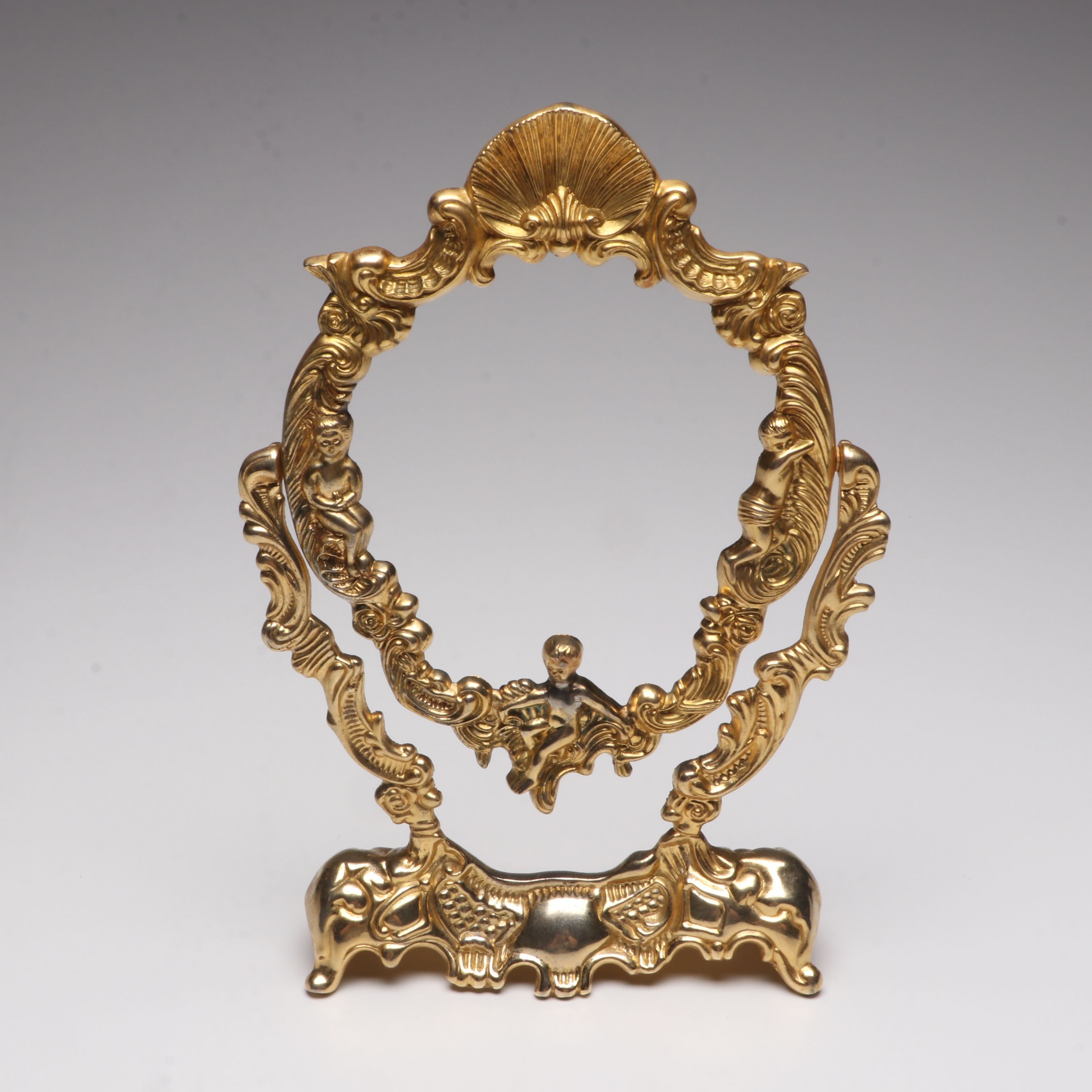Rococo Style Gold Finish Metal Mirror Frame | EBTH
