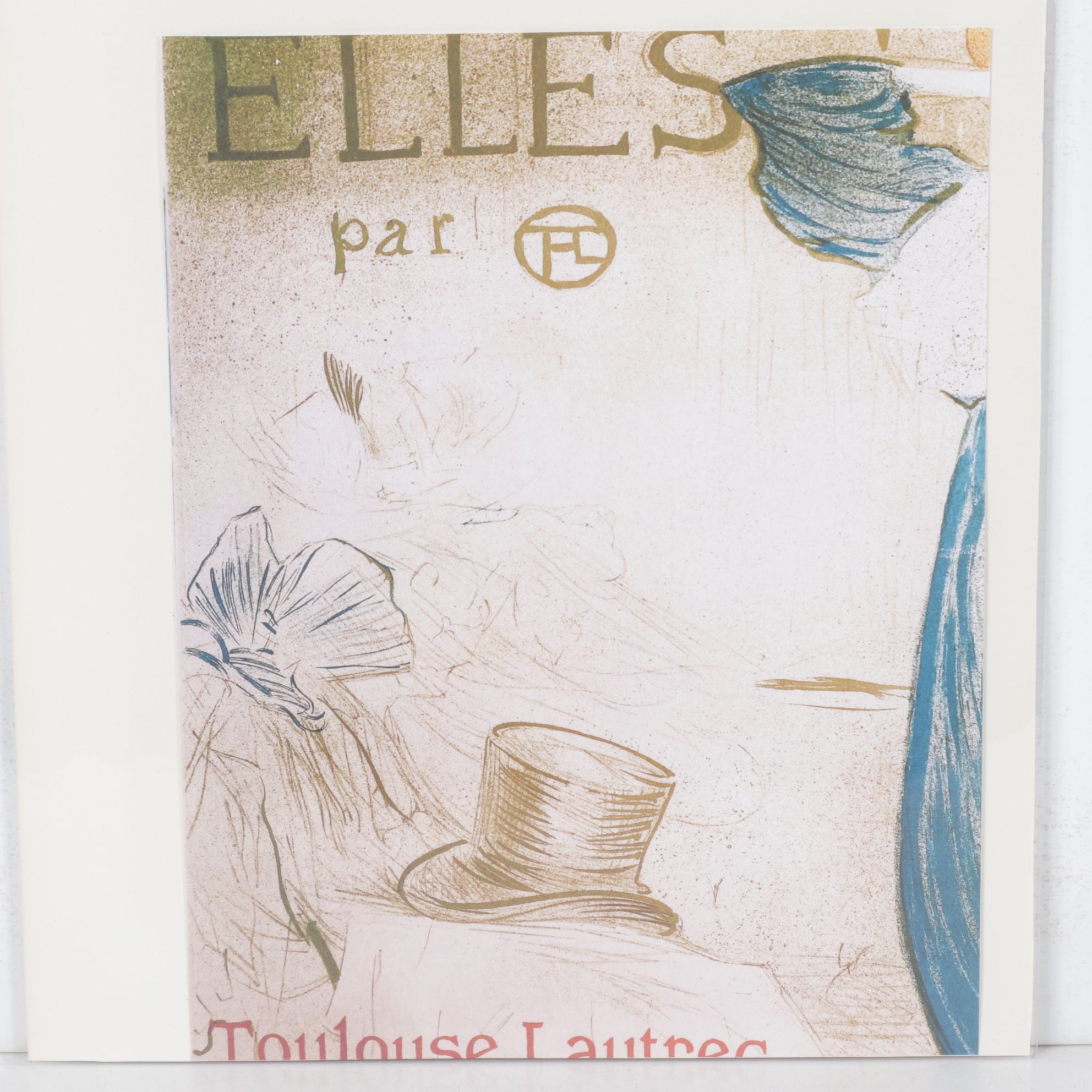 Color Lithograph After Toulouse-Lautrec "Femme sur le dos" From "Elles ...