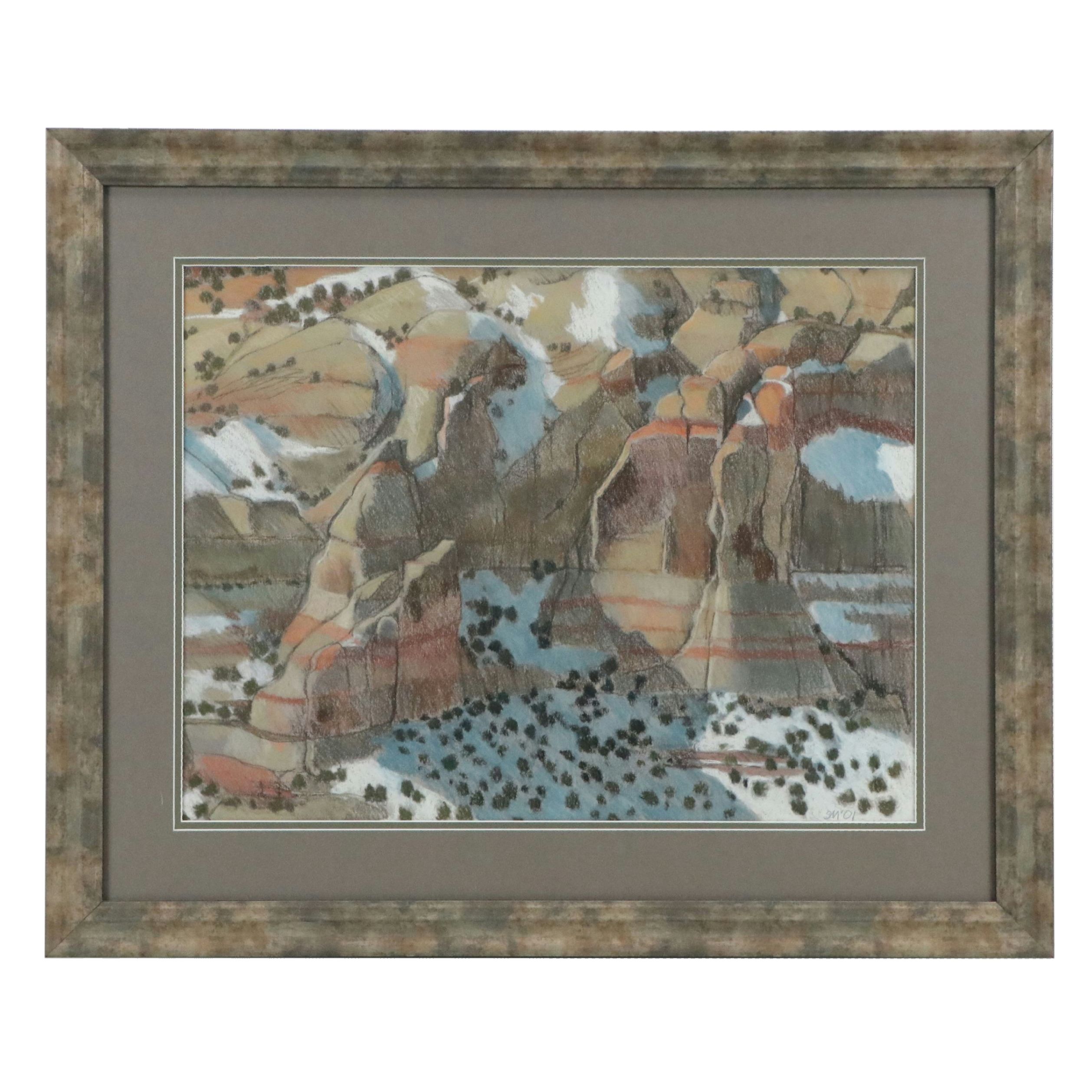 Pastel Drawing of Grand Canyon in Snow, 2001 | EBTH