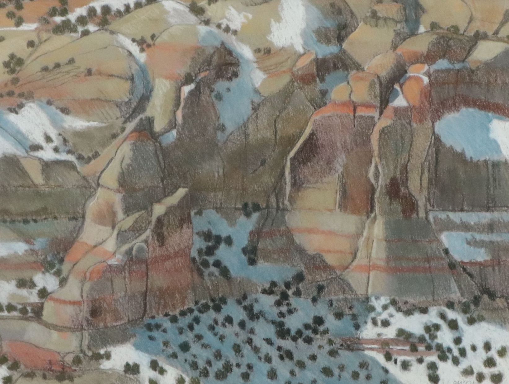 Pastel Drawing of Grand Canyon in Snow, 2001 | EBTH