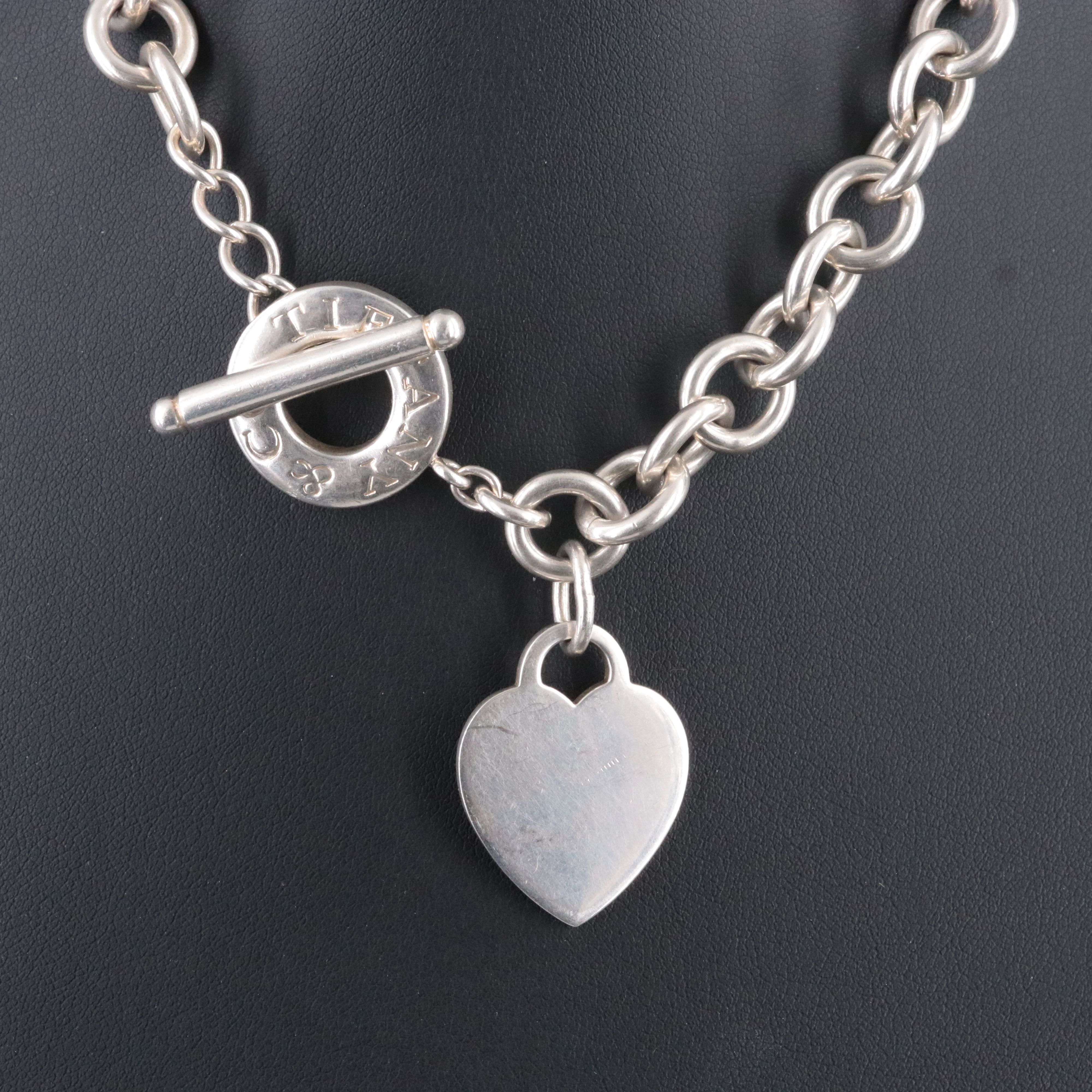 Tiffany & Co. Sterling Heart Tag Toggle Necklace | EBTH